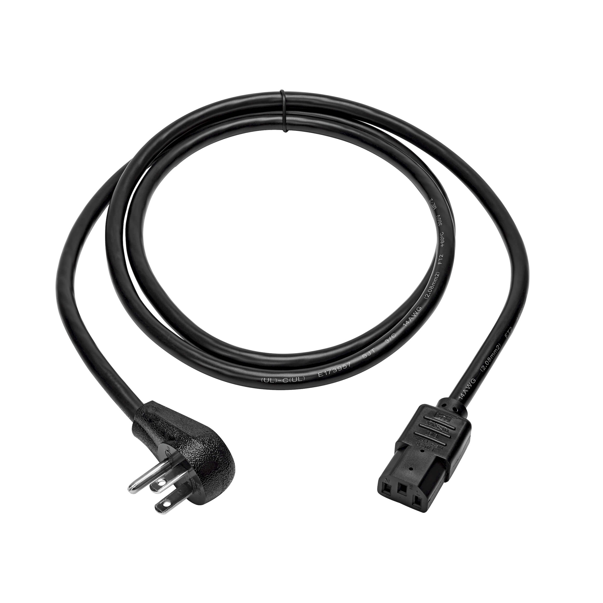 Computer Power Cord, Right Angle, 5-15P to C13, 6ft | Eaton