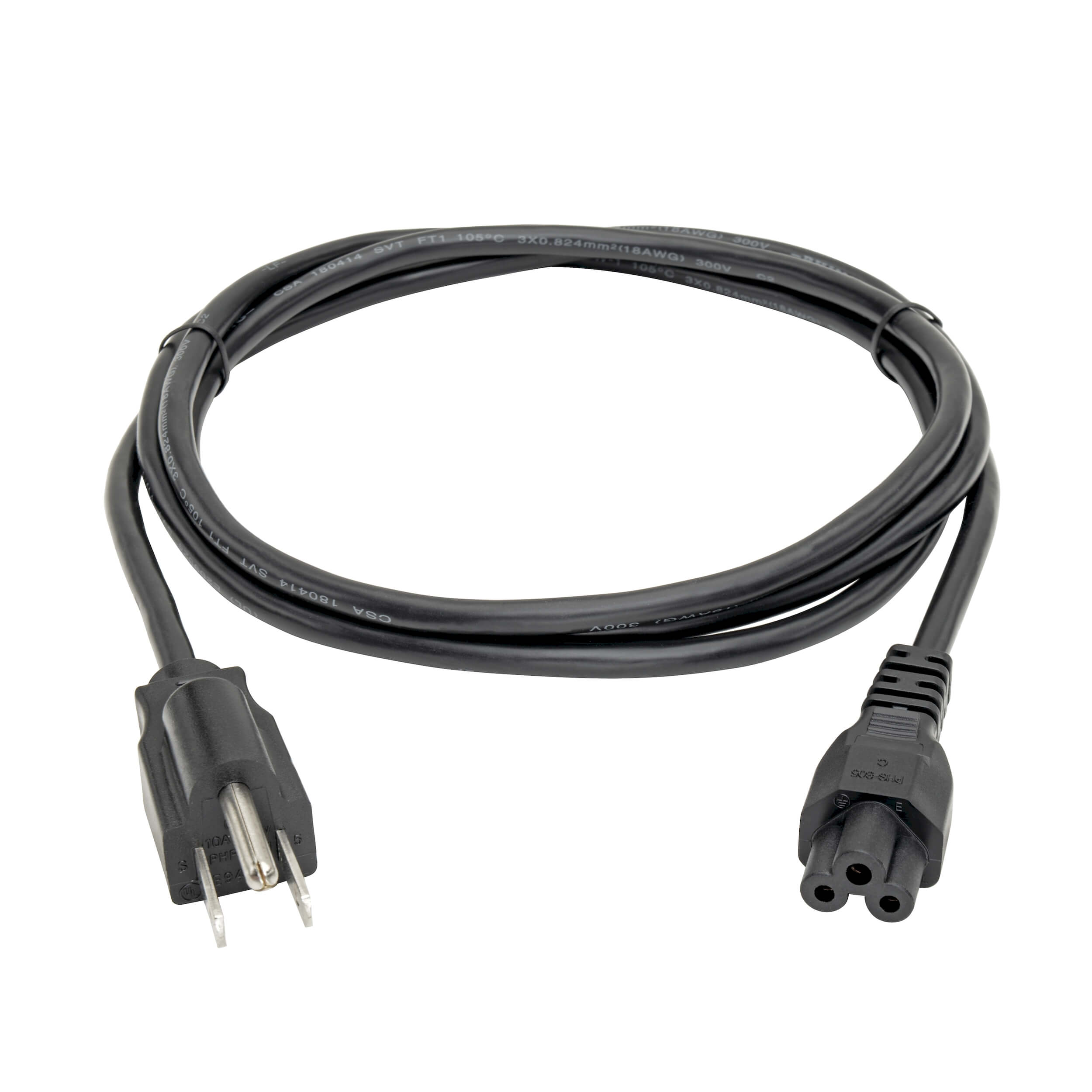 Laptop 2 Slot Power Cord, 5 15P to C7, Laptop/Notebook, 10-ft | Eaton