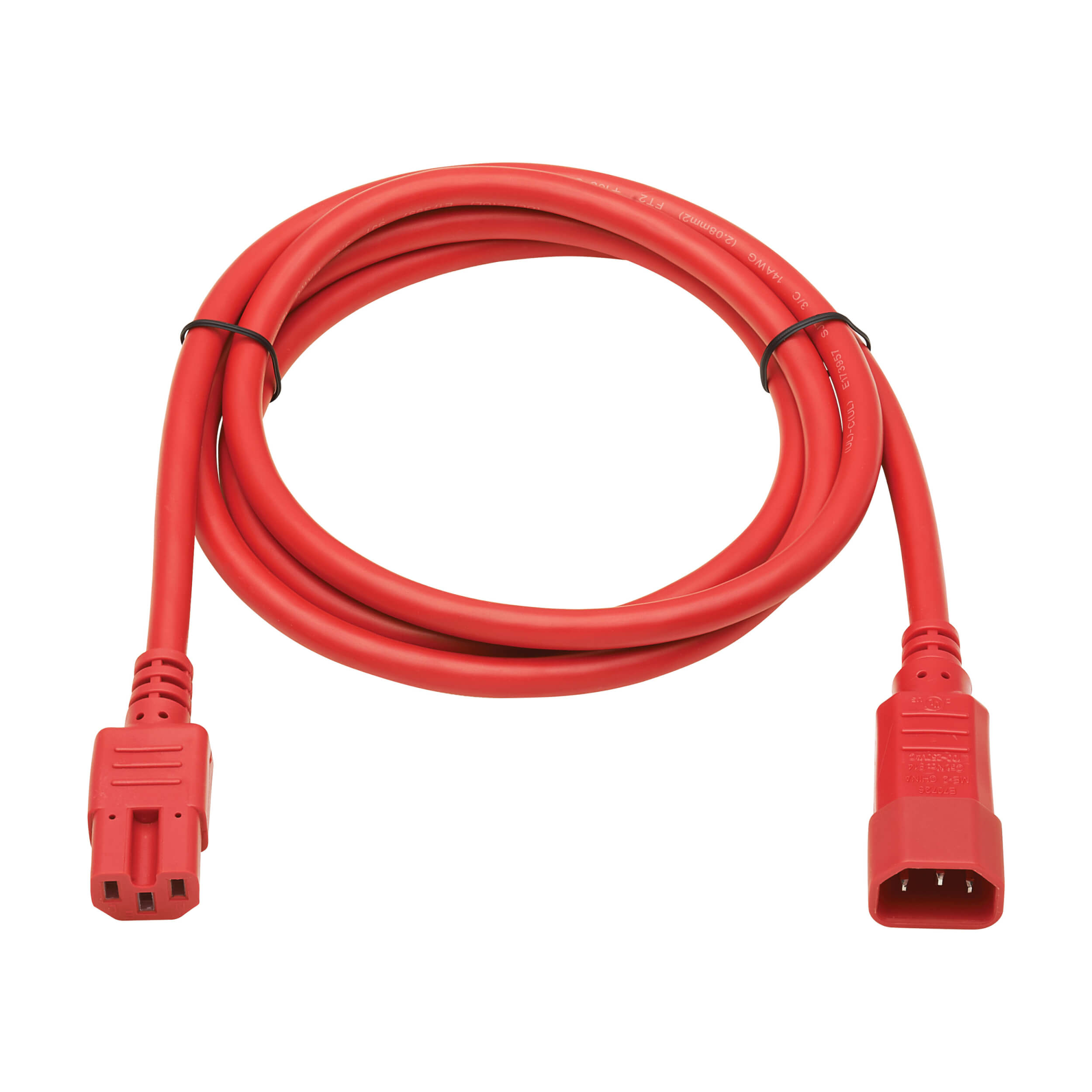 C14 to C15 Power Cable, Heavy Duty, 6 ft, Red | Eaton