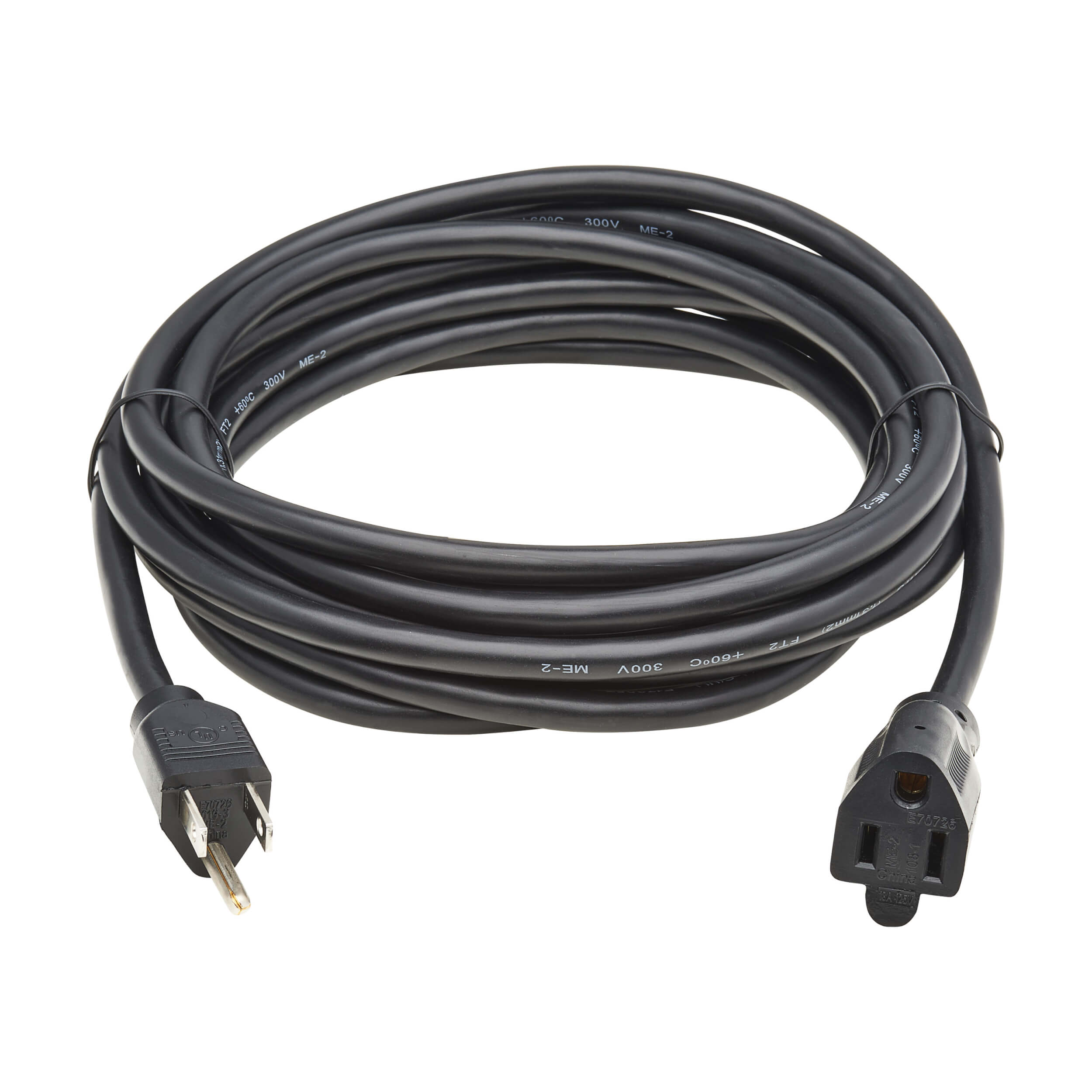 5-15P to 5-15R Computer Power Cord Extension Cable, 13A, 16AWG, 15 ft., Black | Eaton