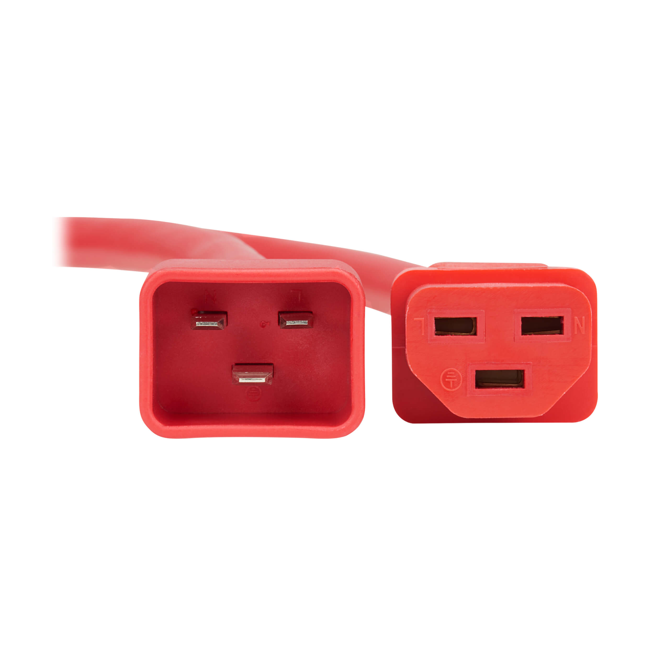 C20 to C21 Power Cord, Heavy Duty, 20A, 5 ft, Red | Eaton