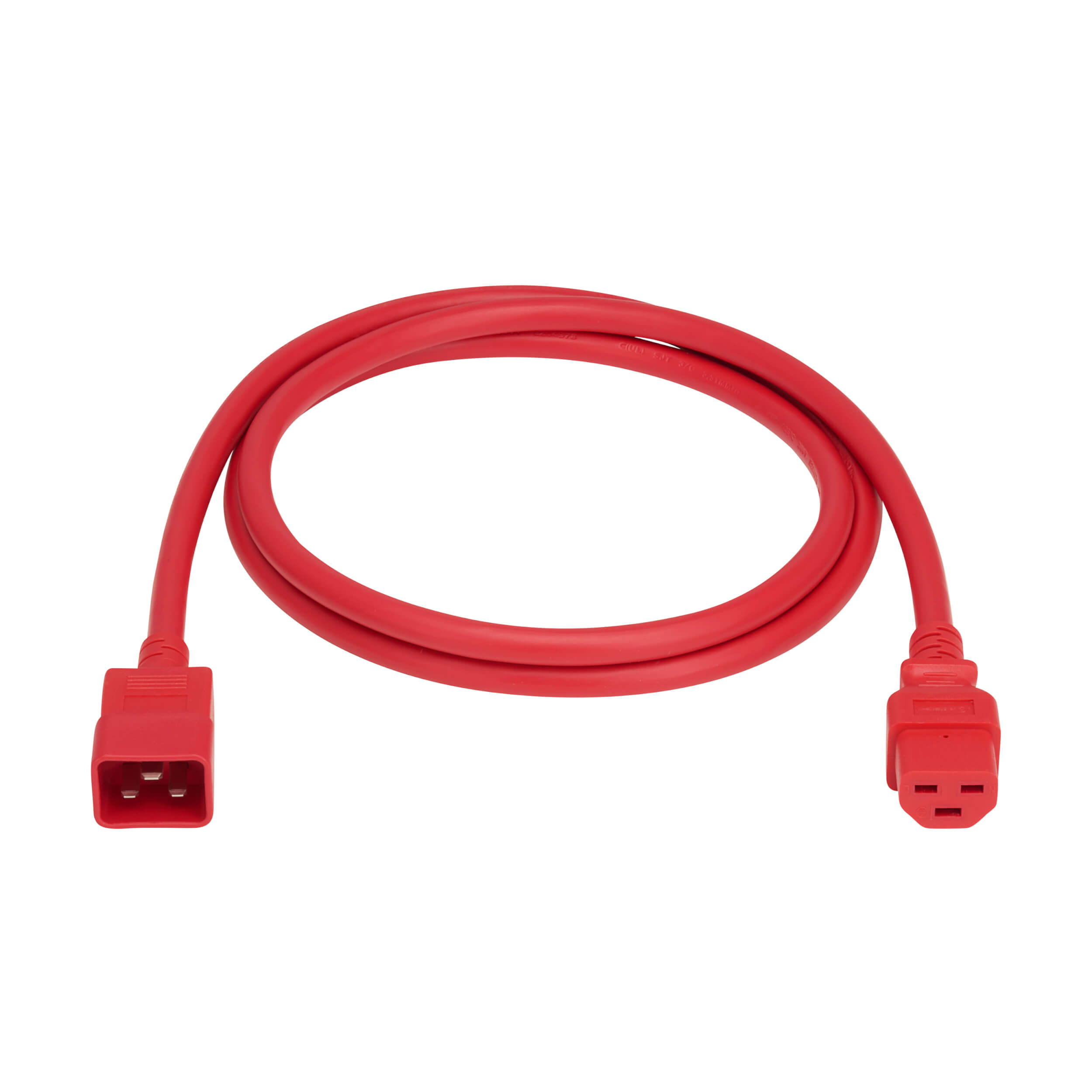 C20 to C21 Power Cord, Heavy Duty, 20A, 6 ft, Red | Eaton