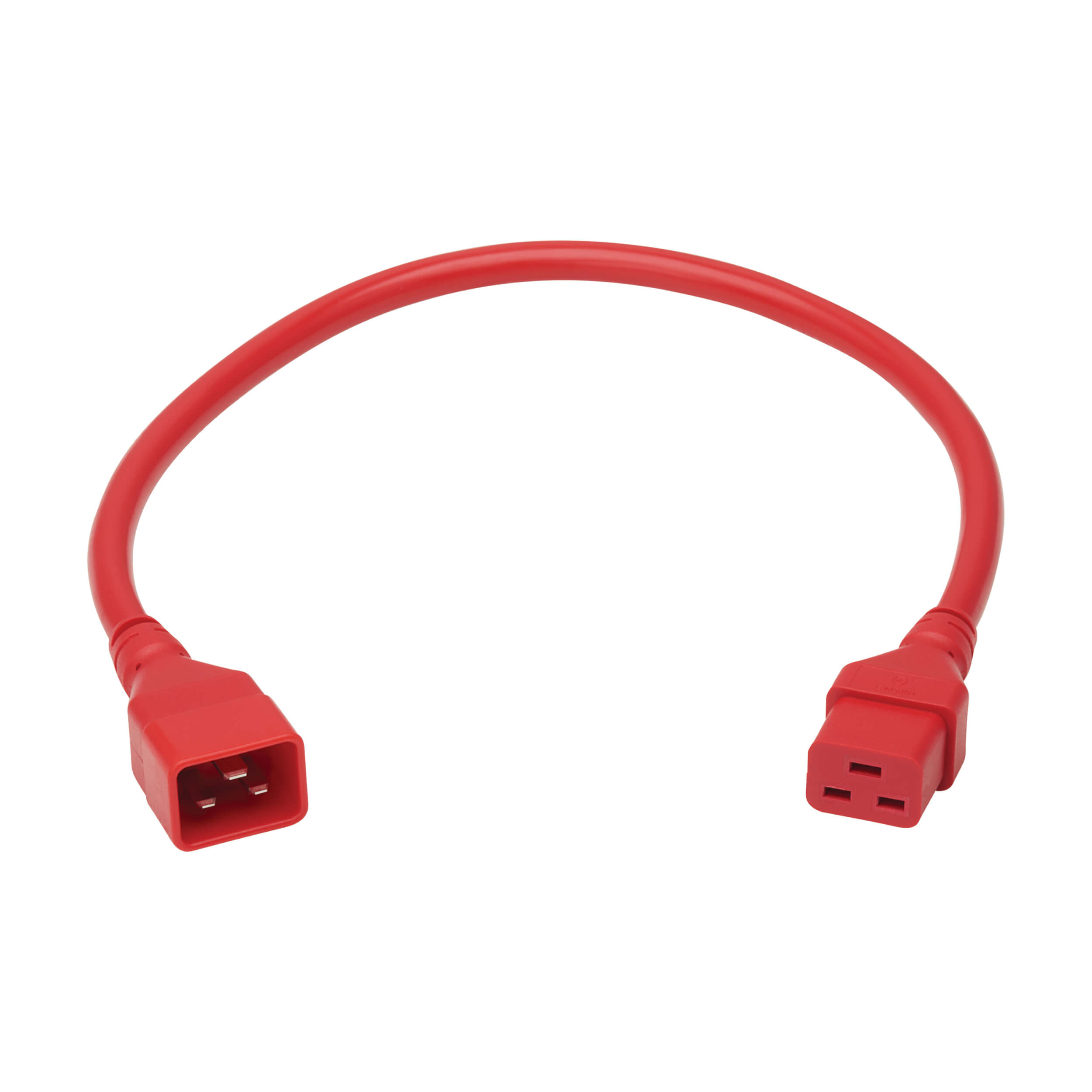 Red C19 to C20 Power Cable, Heavy Duty Extension Cord, 20A, 2-ft | Eaton