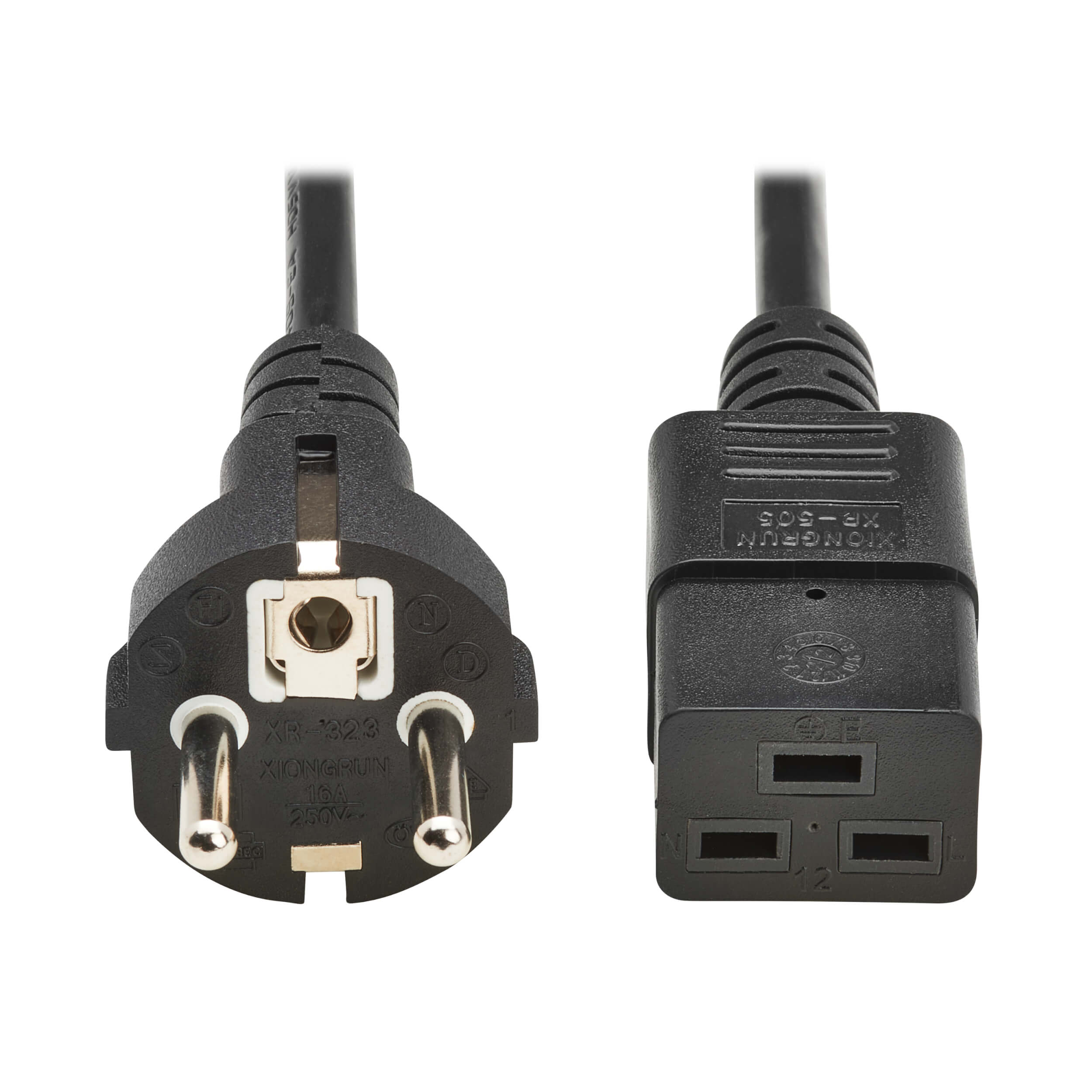 C19 to Schuko EU Computer Power Cord, H05VV-F, 2.5M | Eaton