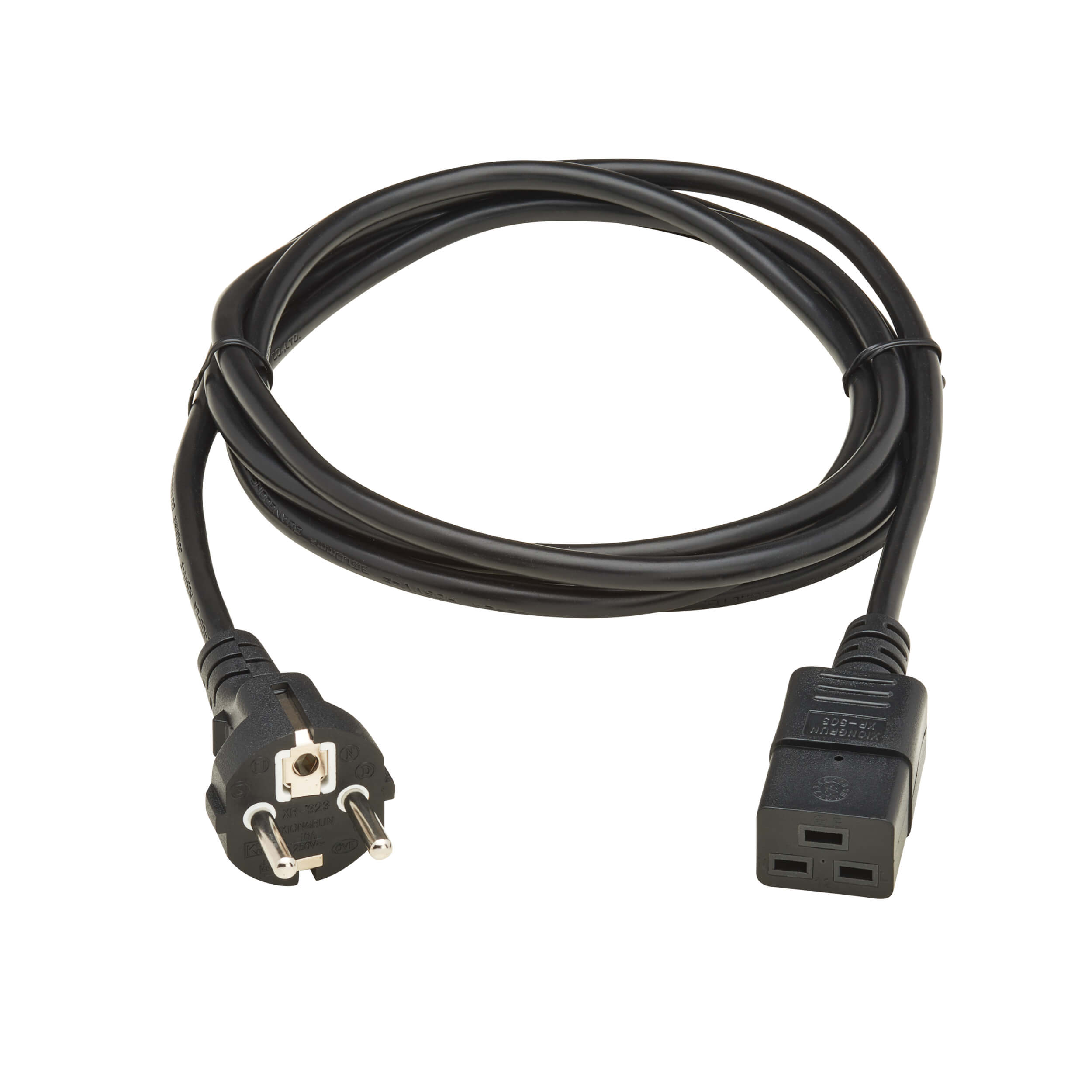 C19 to Schuko EU Computer Power Cord, H05VV-F, 2.5M | Eaton