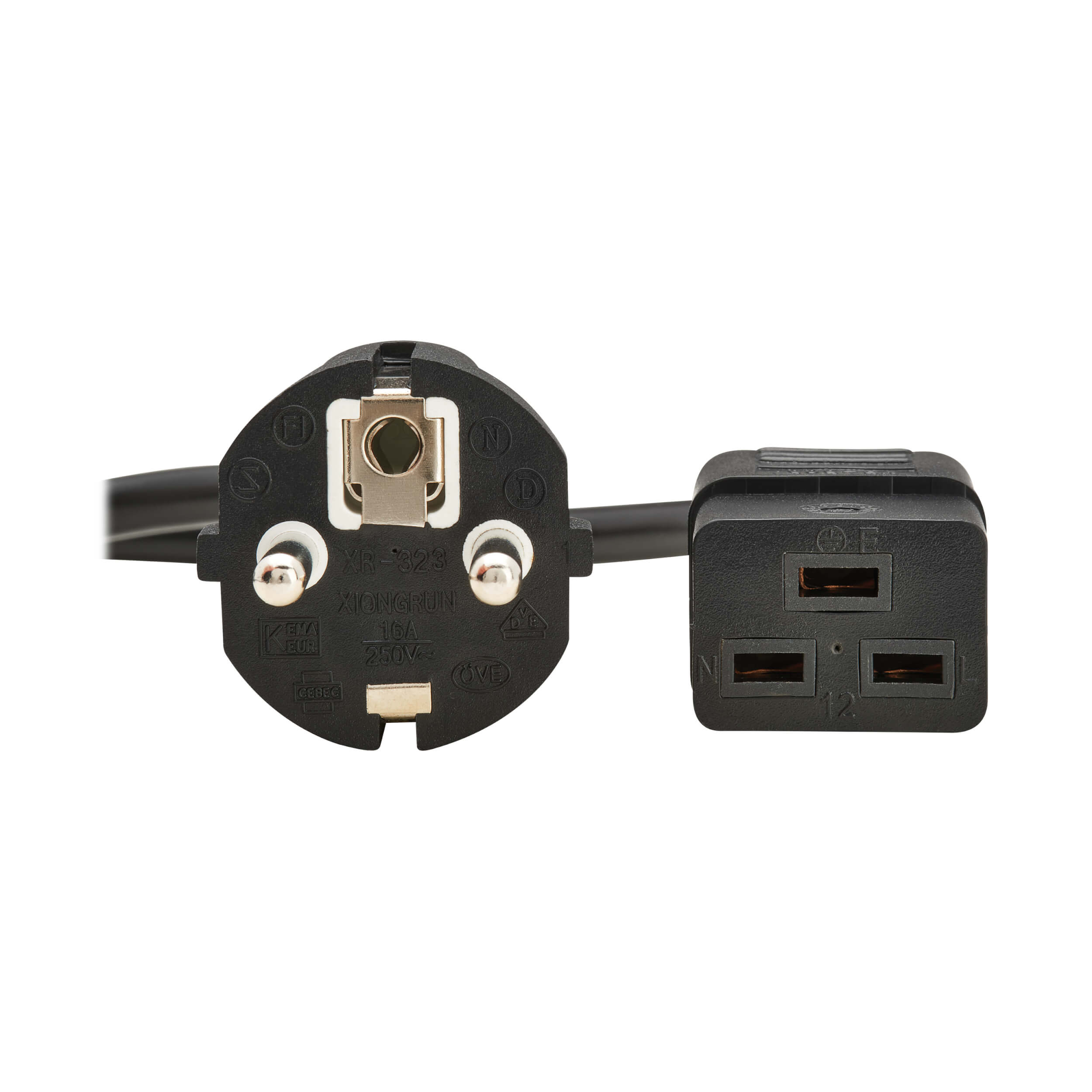 C19 to Schuko EU Computer Power Cord, H05VV-F, 2.5M | Eaton