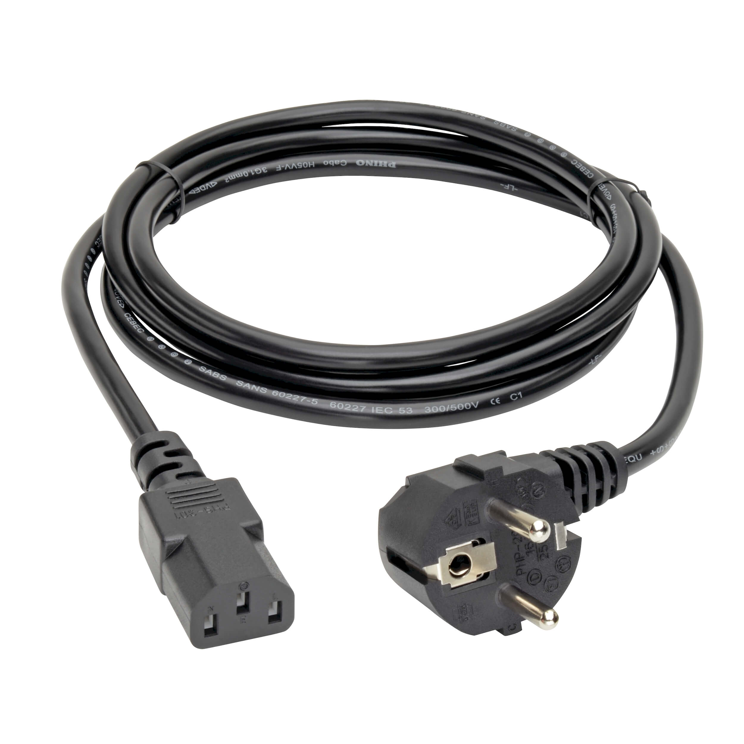 C13 to SCHUKO, European Computer Power Cord, 10A, 6 ft | Eaton