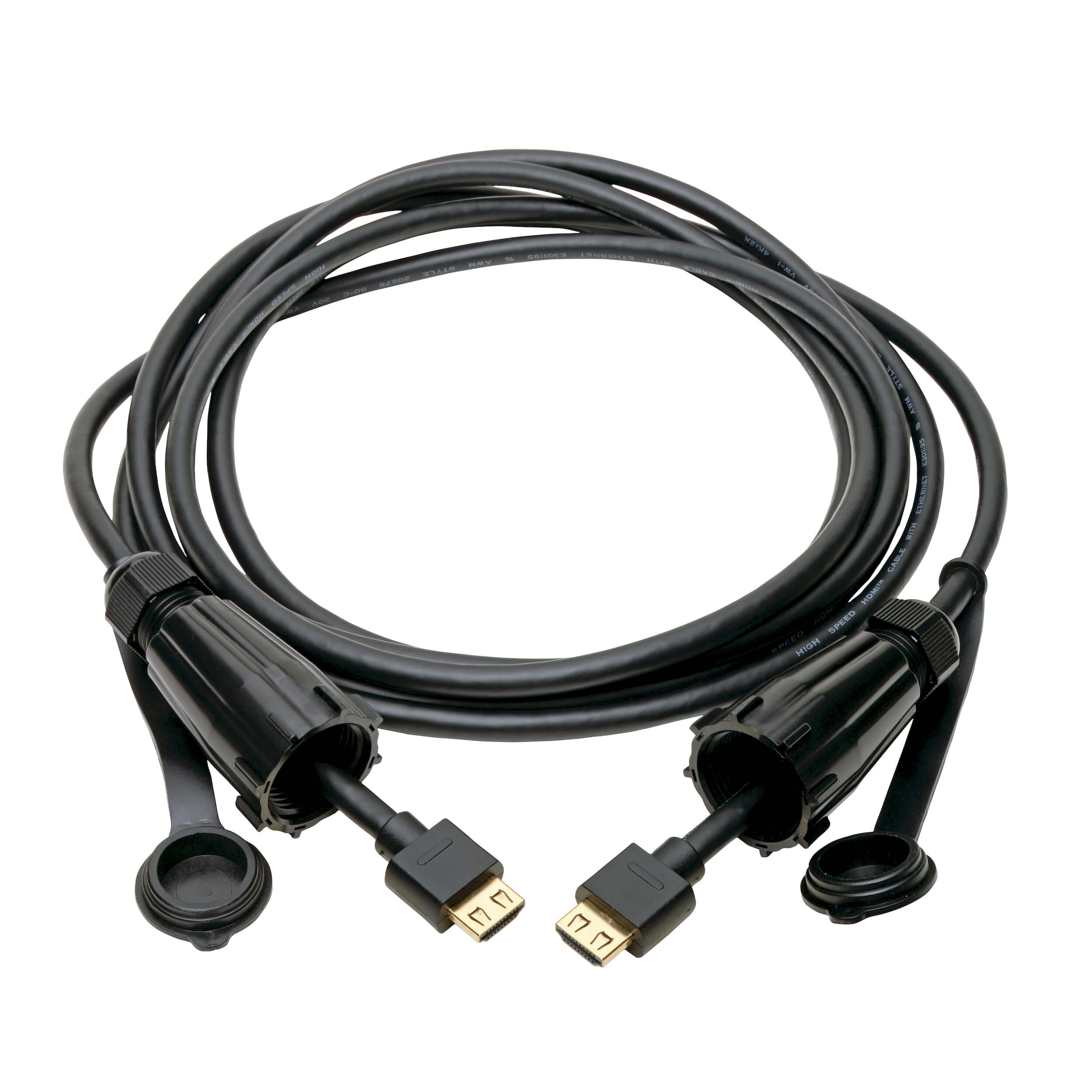 HDMI Cable with IP68 Hooded Connectors, 4K, 12-ft. | Eaton