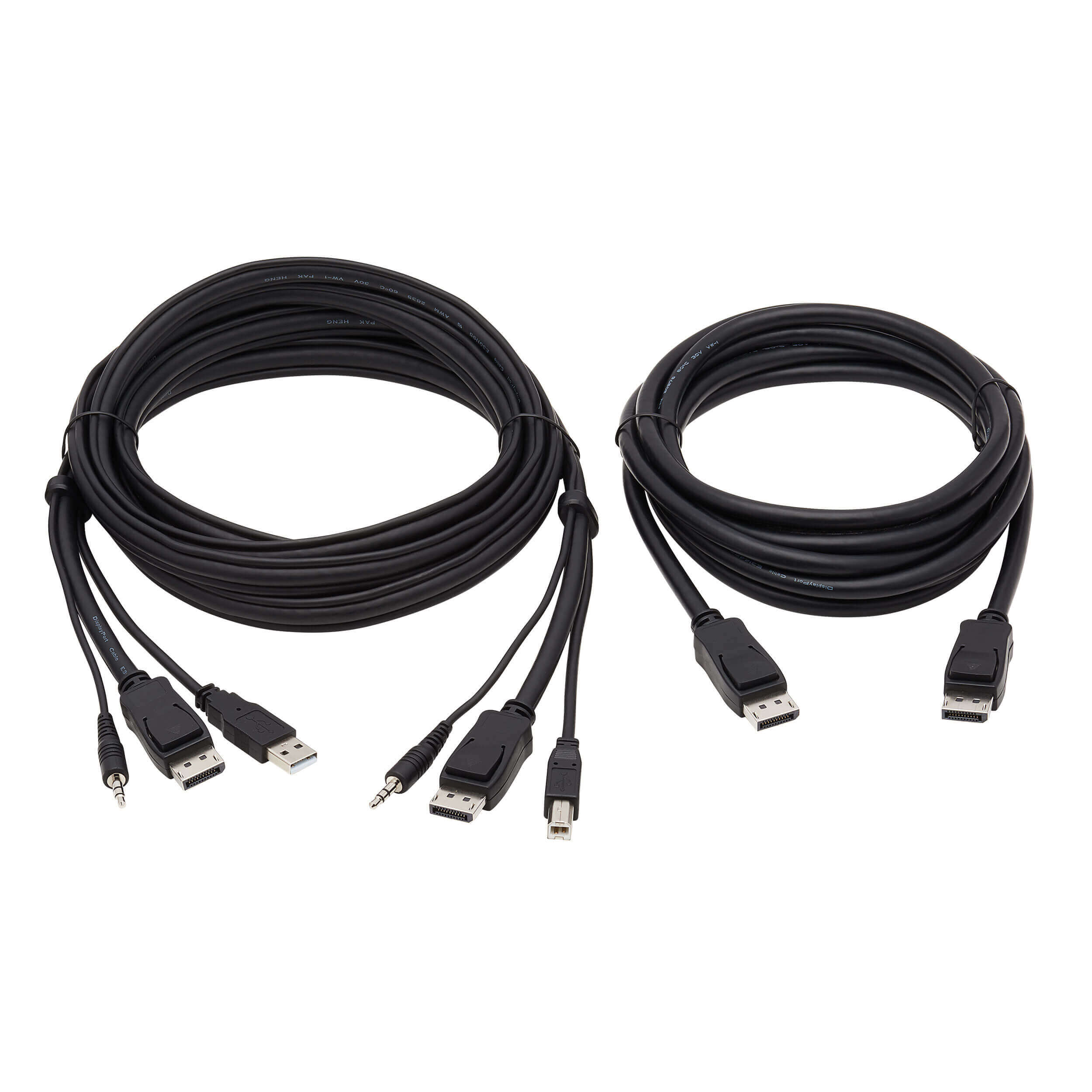 Dual DisplayPort KVM Cable, 3xM/3xM, DP, M/M, 4K, 10ft | Eaton