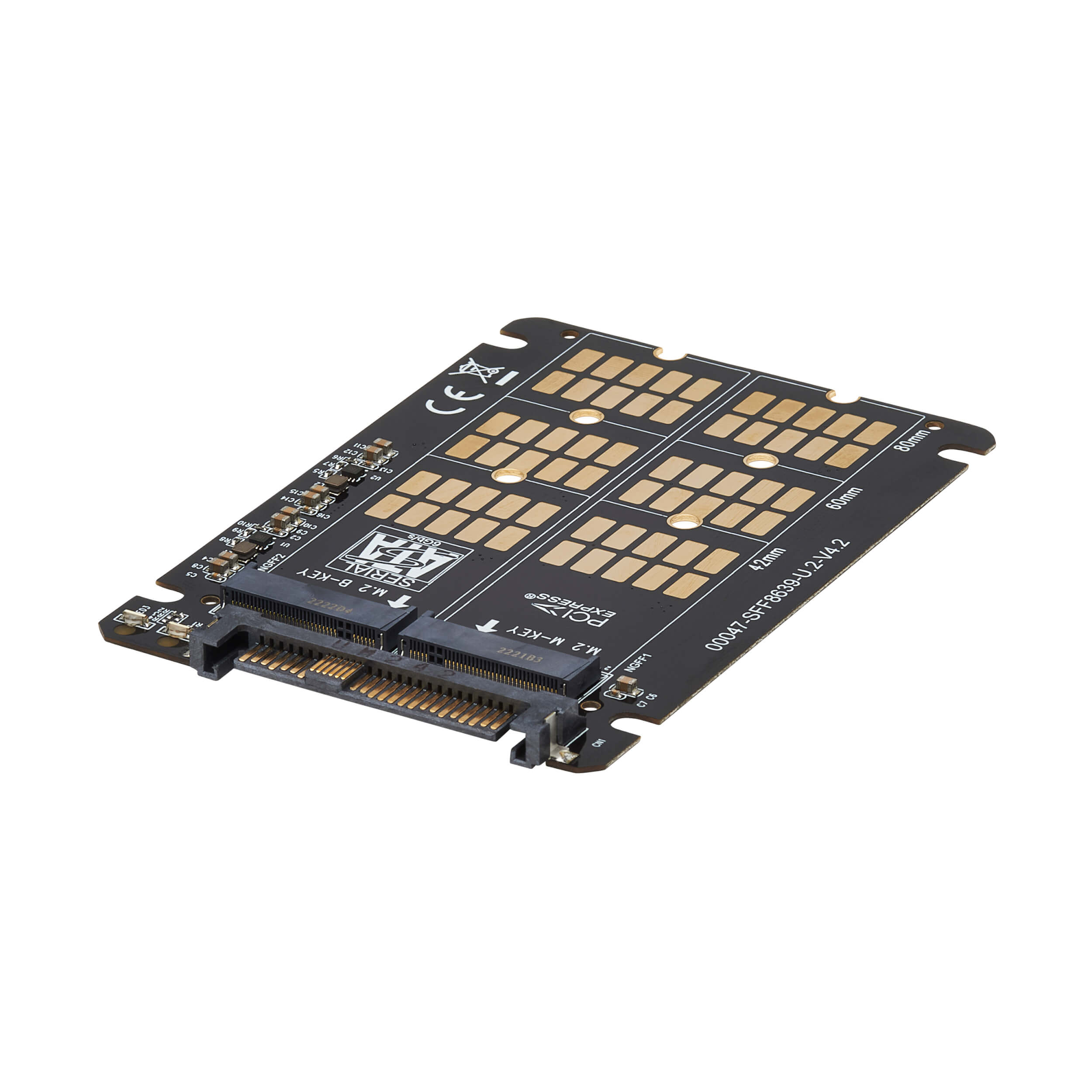 U.2 to M.2 Adapter for M.2 PCIe NVMe SSD, SFF-8639 | Eaton