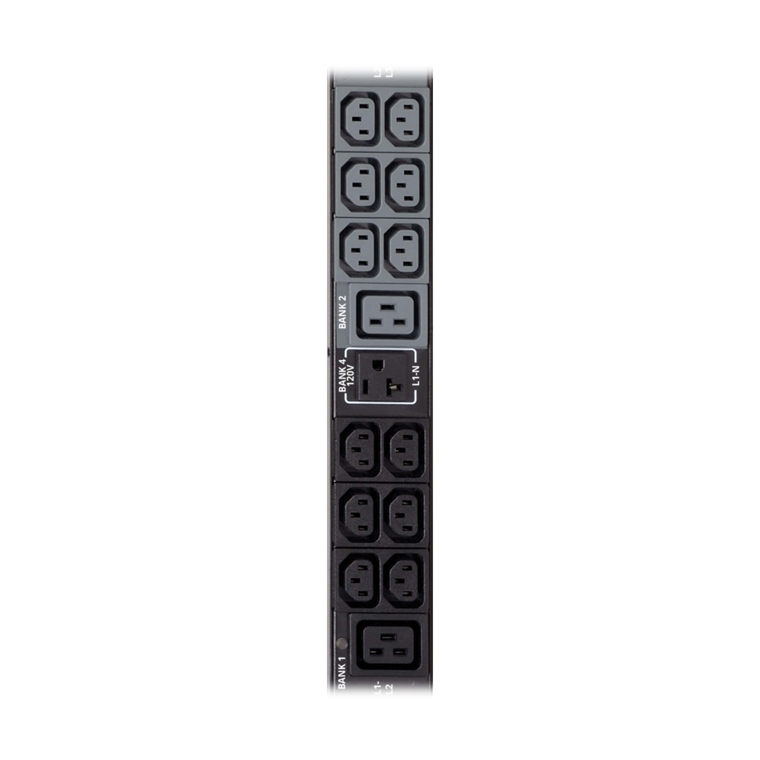3 Phase Monitored PDU, Vertical, 36 x C13, 6 x C19, 5-15/20R | Eaton