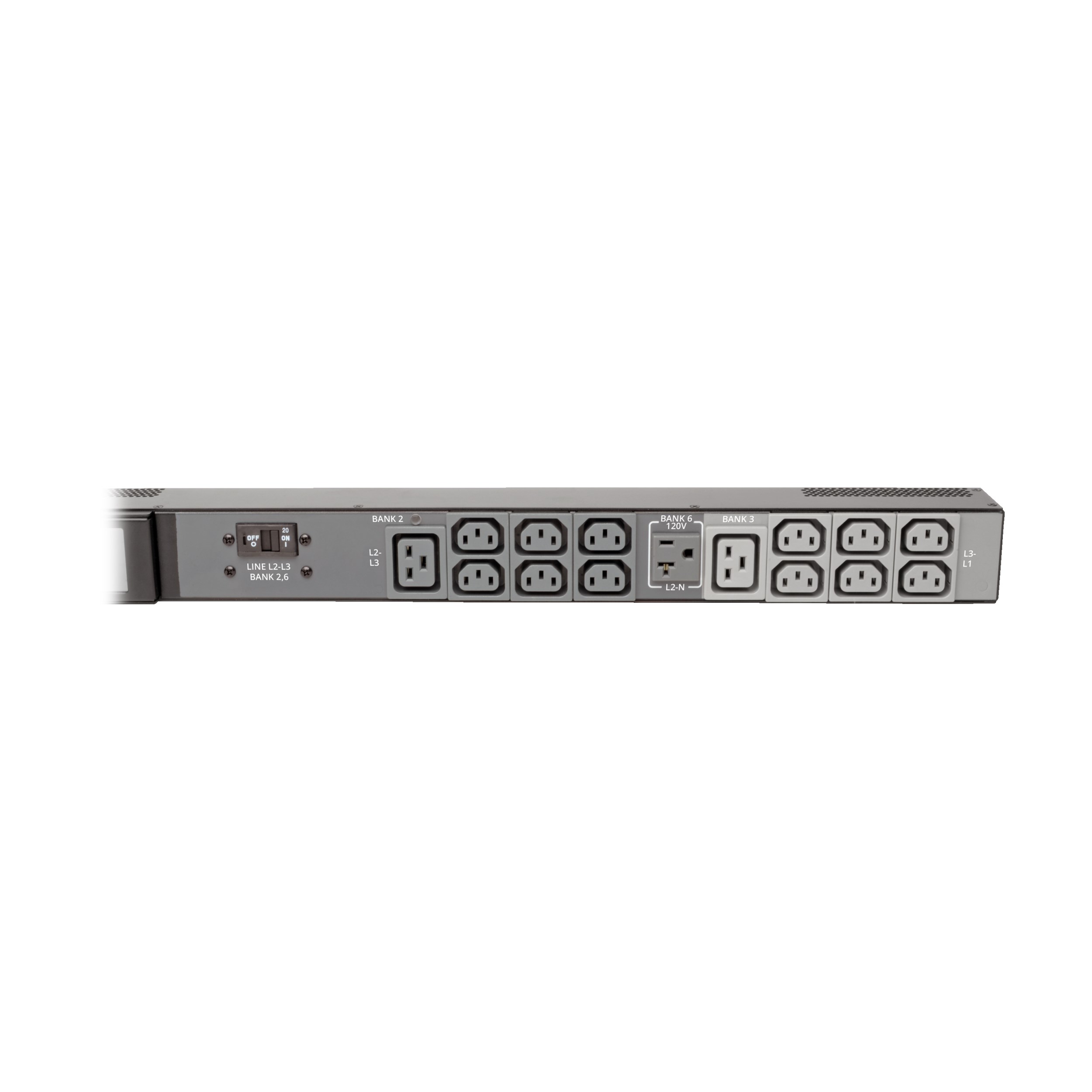8.6kW 3-Phase Monitored PDU, NIC, 208/120V C13, C19 Outlets 5-15/20R ...