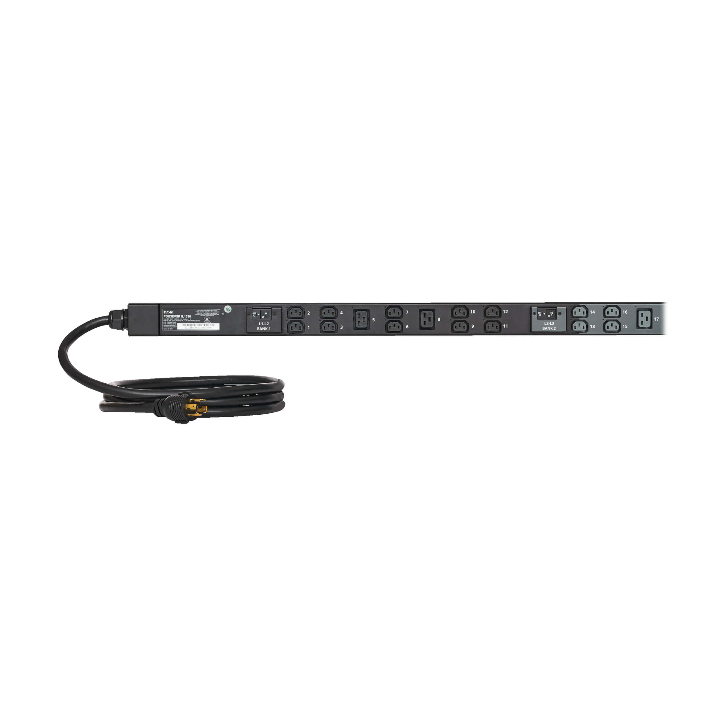 3-Phase Isobreaker Managed PDU, 8.6kw, L15-30P, 30 C13, 6 C19 | Eaton