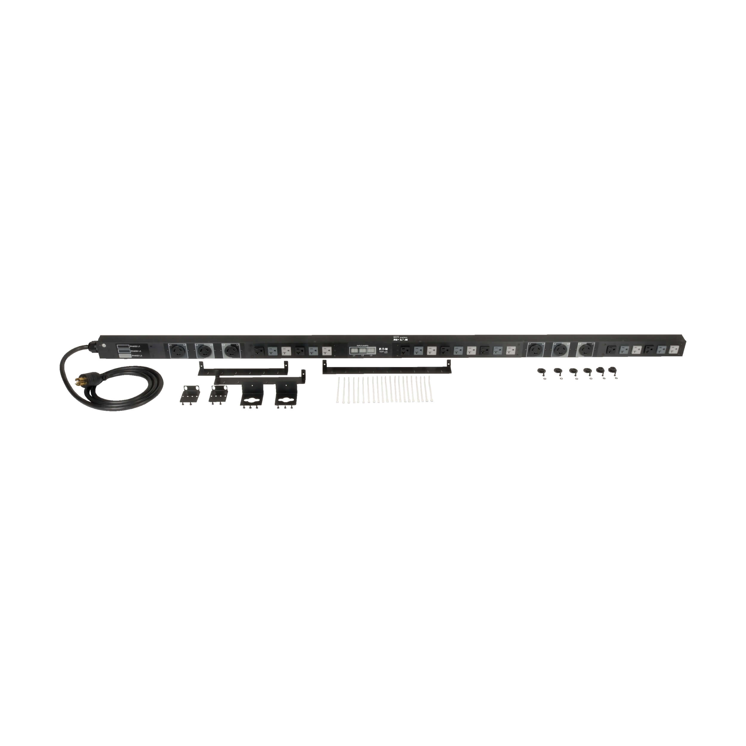 5.7kW 3-Phase Metered PDU, 208/120V Outlets (21 5-15/20R, 6 L6-20R ...