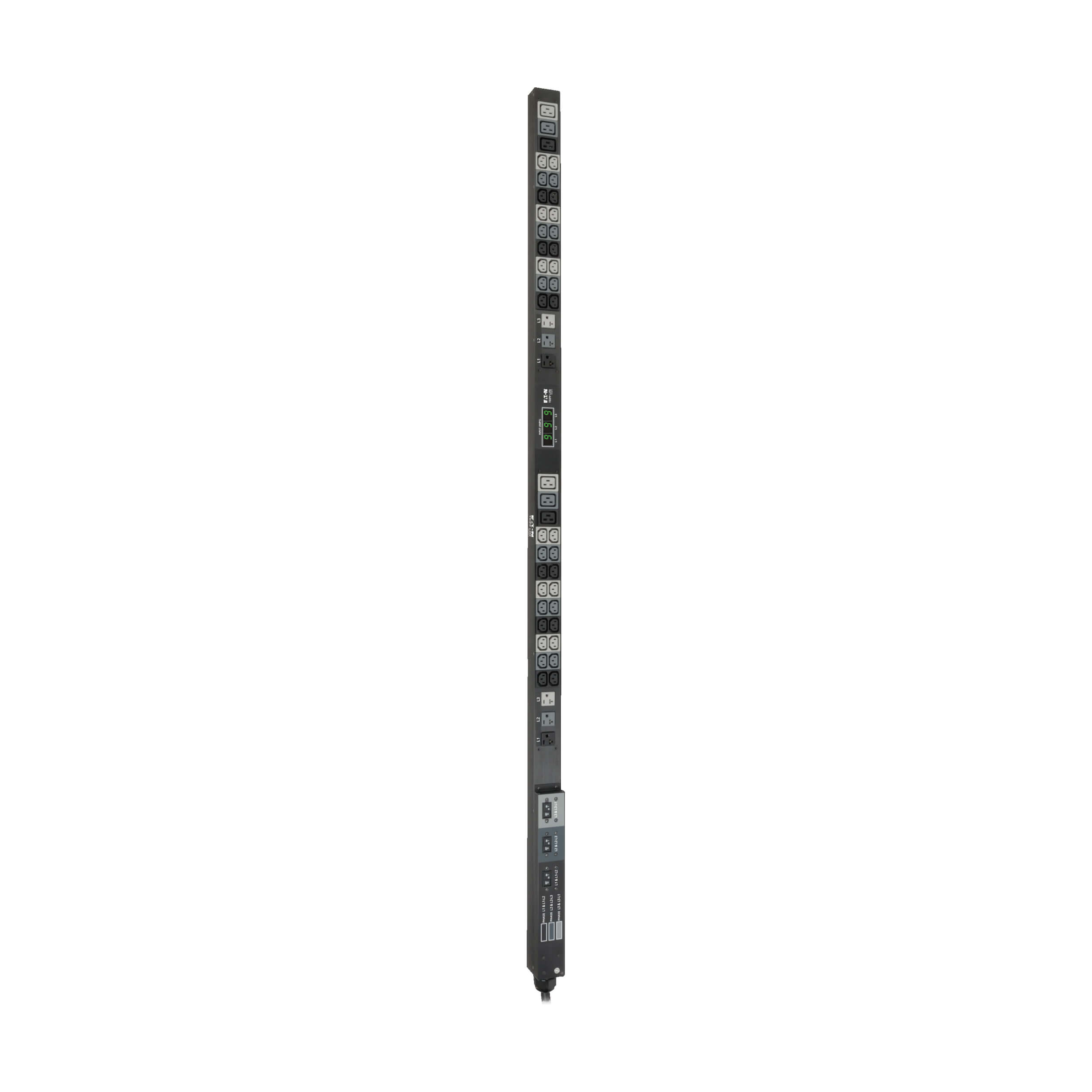 8.6kW 3-Phase Metered PDU, 208/120V C13, C19 Outlets, 6 5-15/20R), 208V ...