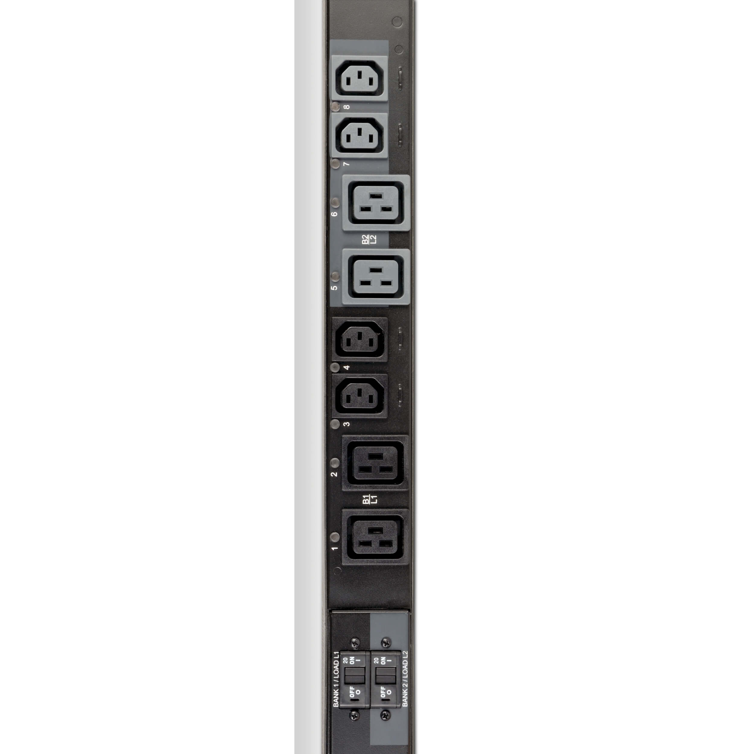 3 Phase Switched PDU - C13, C19, 0U, IEC 309 63A Red, 6-ft | Eaton