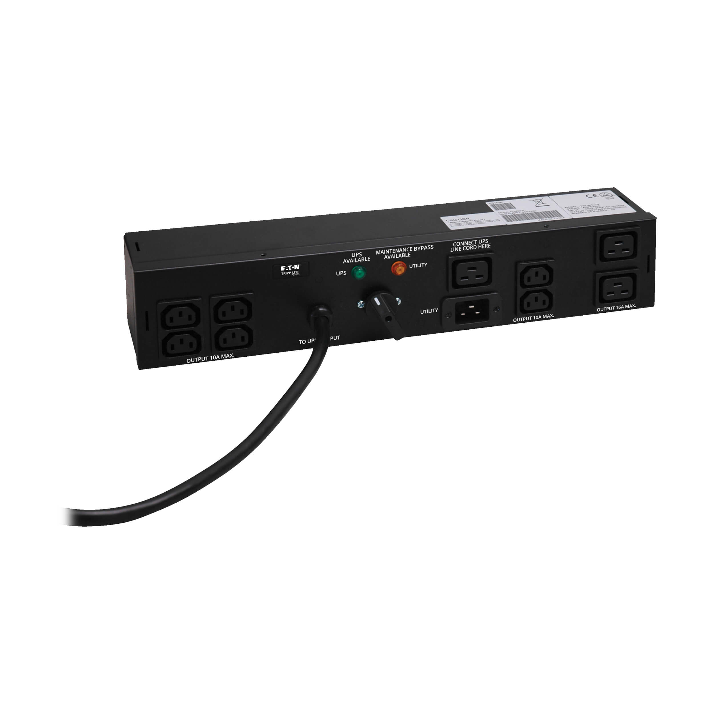 3.2-3.8kW Single-Phase Hot-Swap PDU, 200-240V 16A (C13, C19) 2-C20, 200 ...
