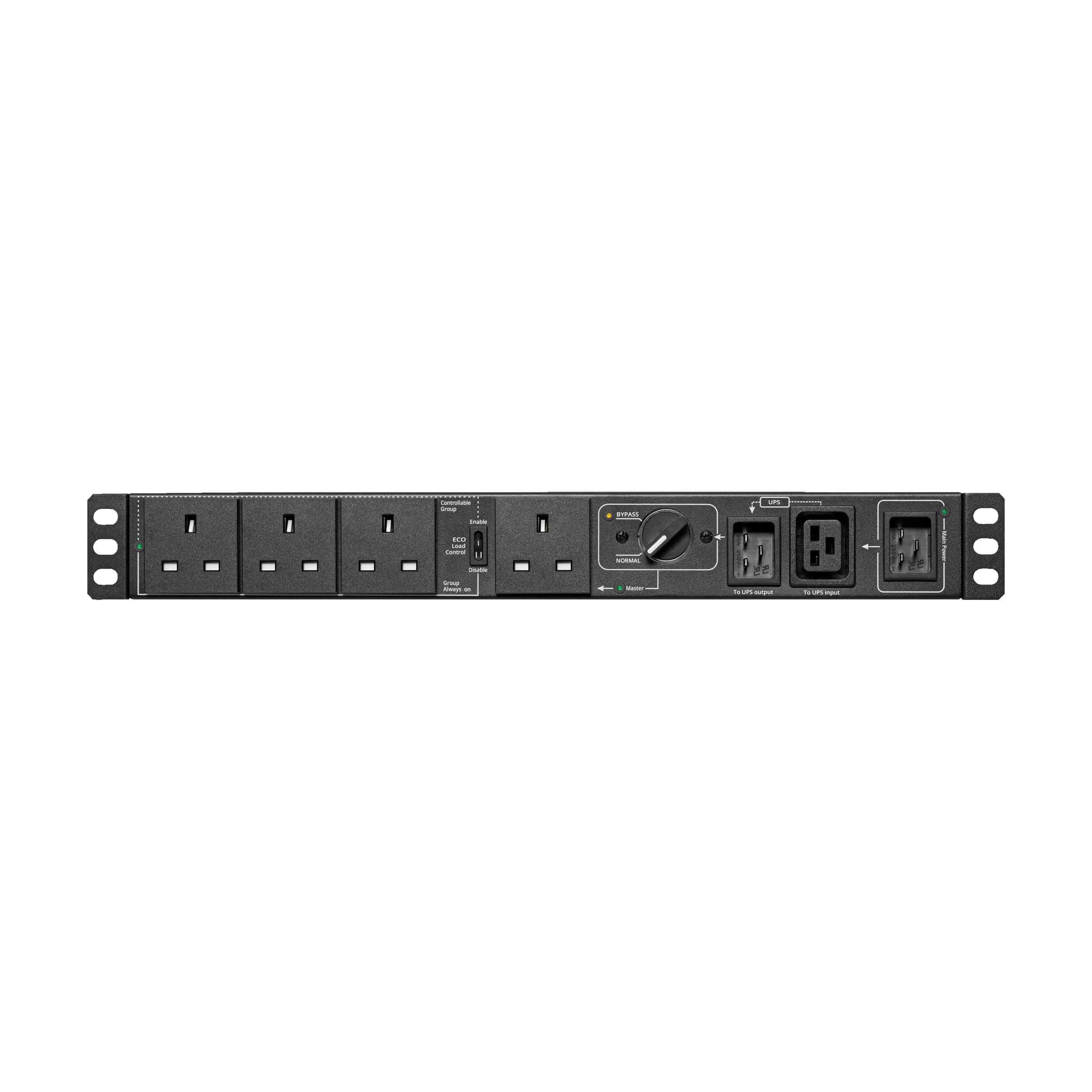 Single-Phase Hot-Swap PDU, 4x BS1363 Outlets, Rack or Wall Mount | Eaton