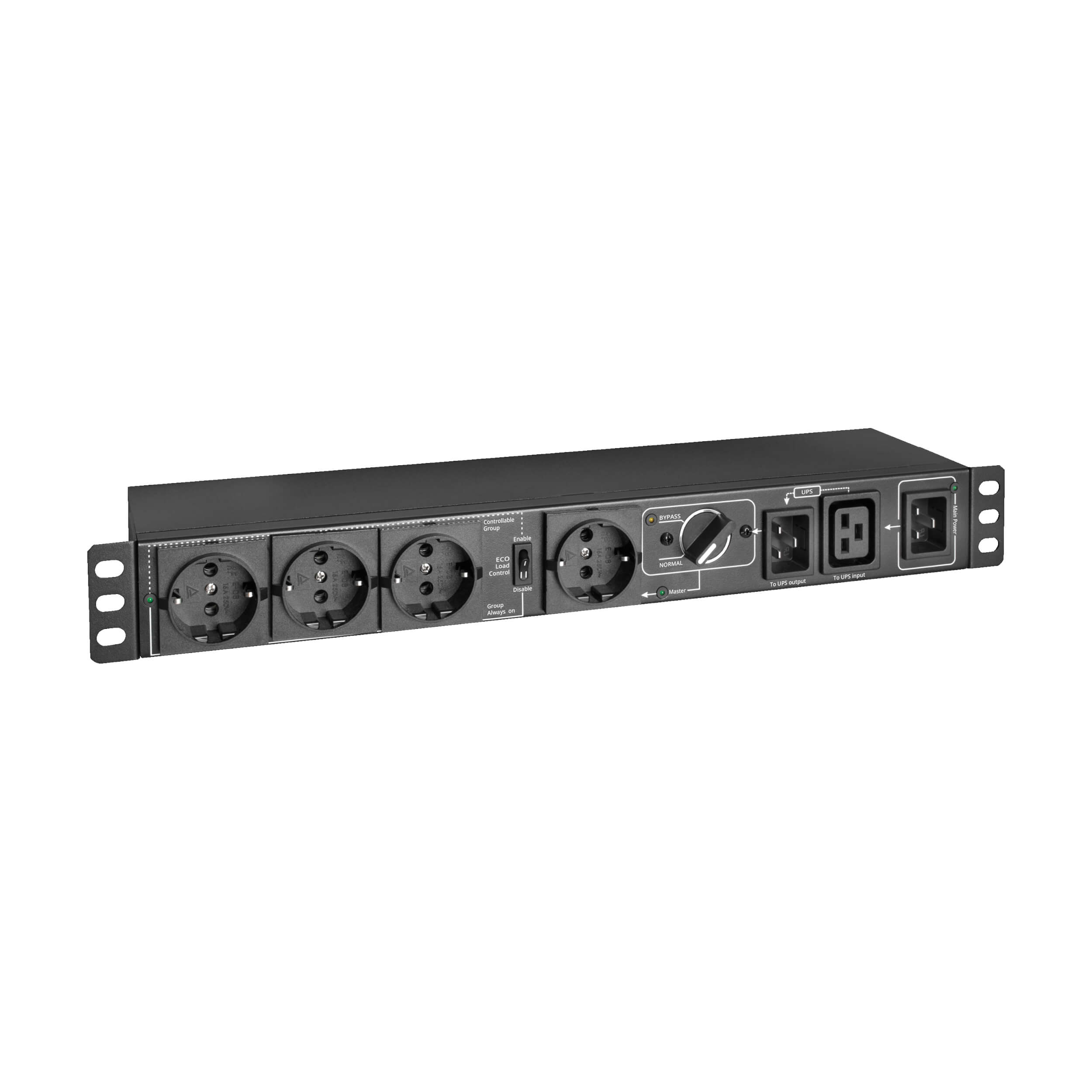 Single-Phase Hot-Swap PDU, 4x Schuko Outlets, Rack or Wall Mount | Eaton