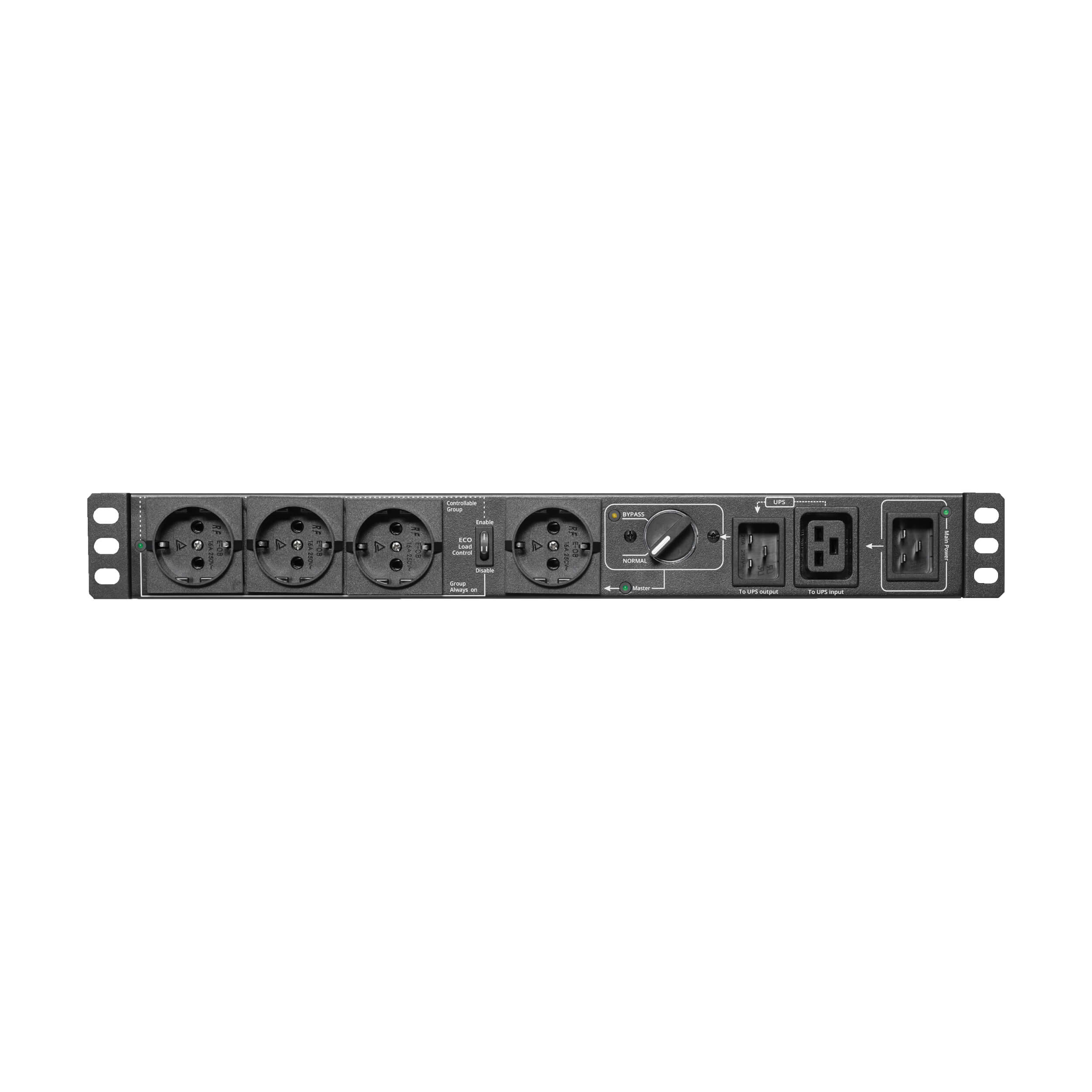 Single-Phase Hot-Swap PDU, 4x Schuko Outlets, Rack or Wall Mount | Eaton