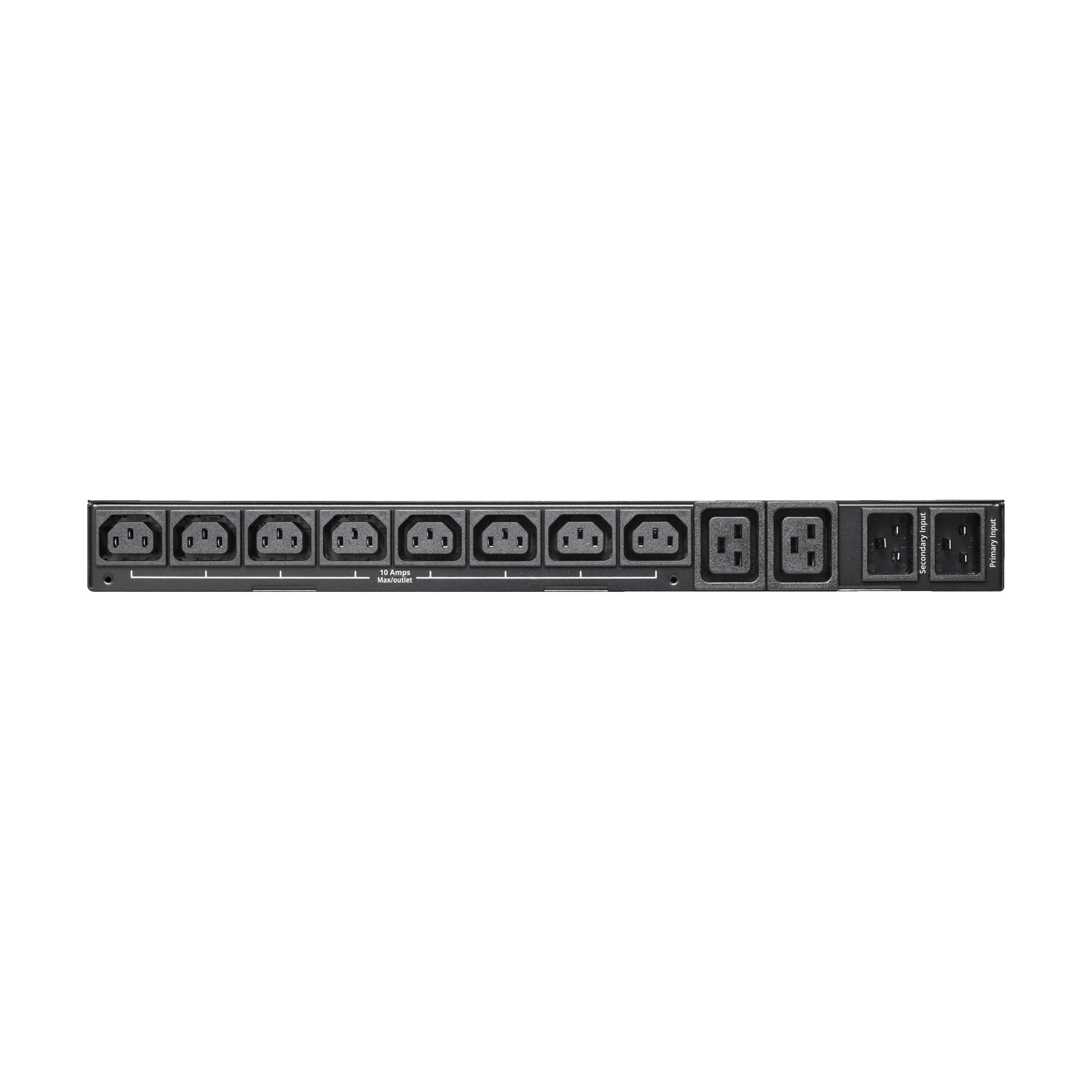 3.8kW Single-Phase Metered PDU, ATS, 8x C13, 2x C19 Outputs, 1U, TAA ...