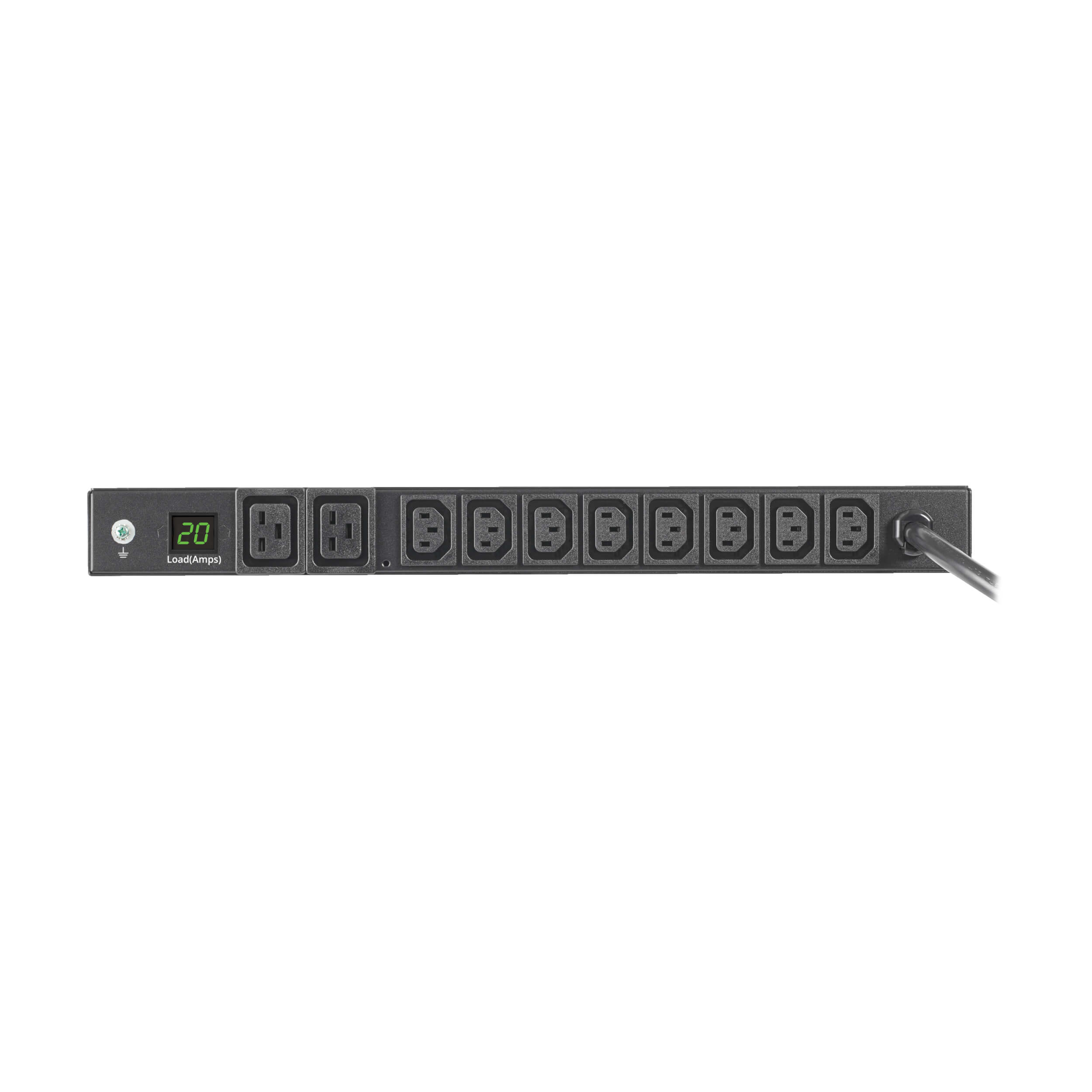 Single-Phase Metered PDU, 208/240V, 3.2-3.8kW 8x C13, 2x C19, 6-ft Cord ...