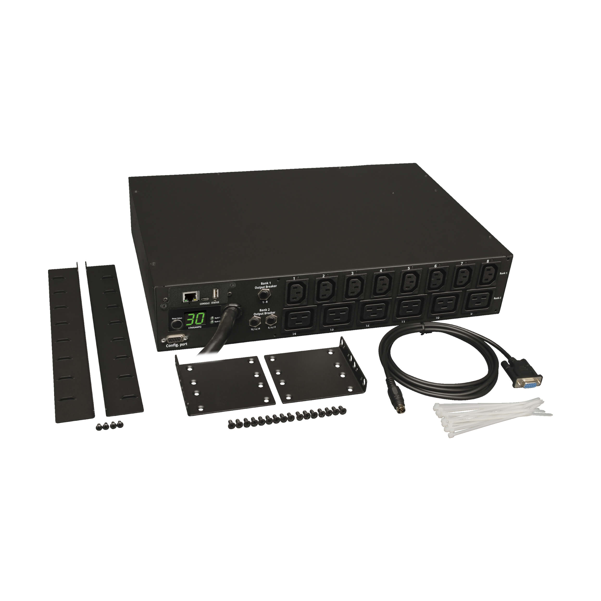 5.5kW Single-Phase Switched PDU, NIC, 208/230V Outlets (8 C13, 6 C19 ...