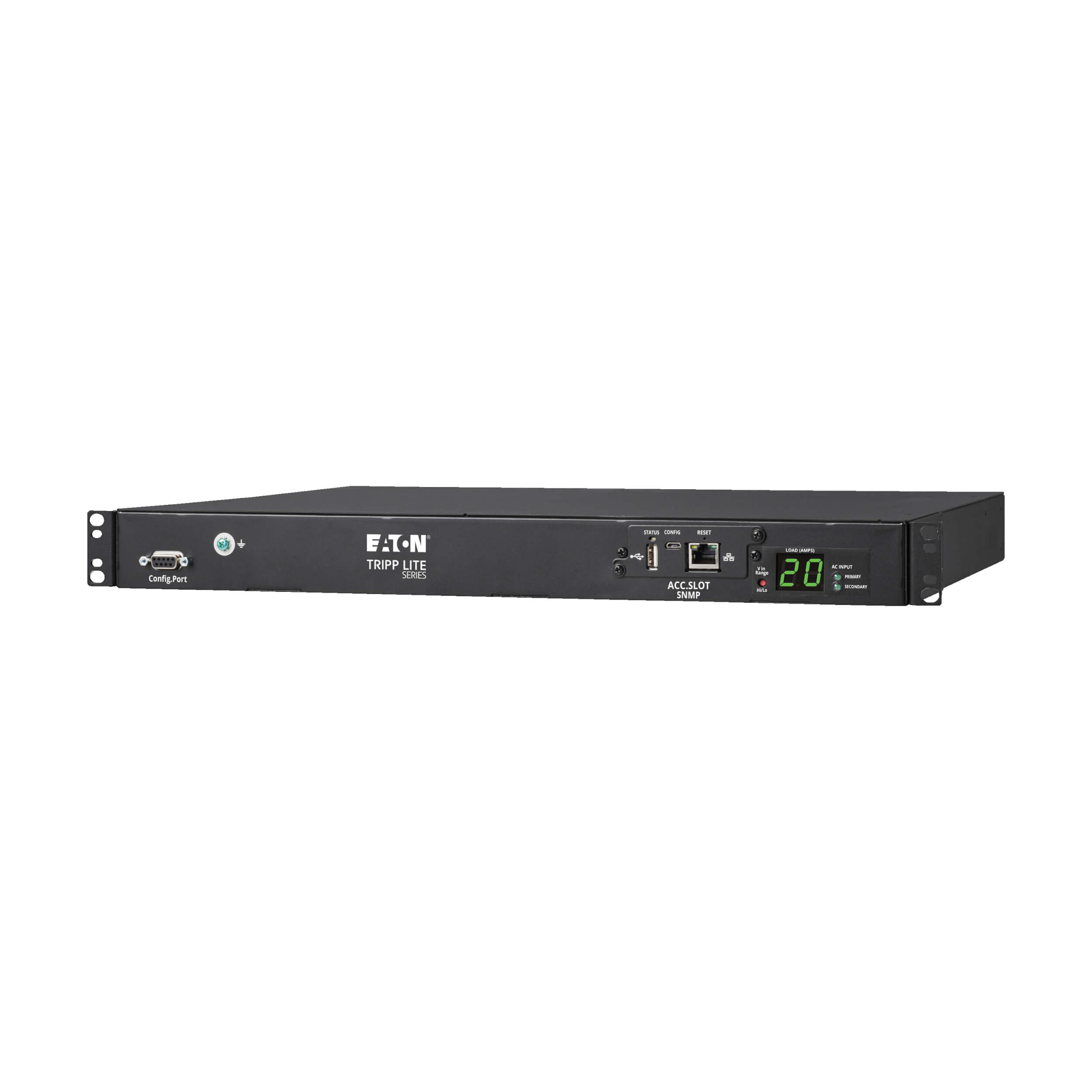 3.8kW Single-Phase Monitored PDU, ATS, 8x C13, 2x C19 Outputs, 1U, TAA ...