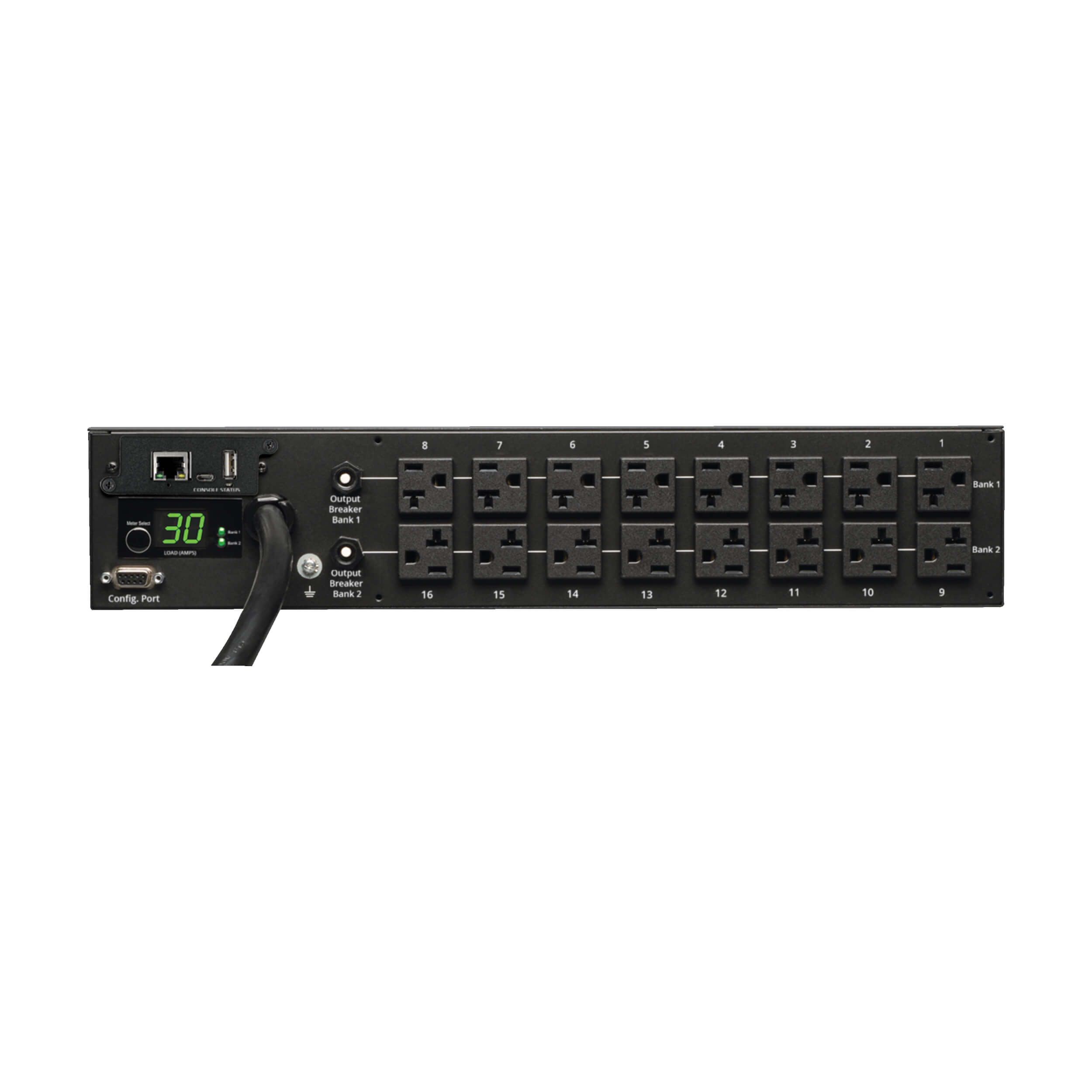 2U Single-Phase Monitored PDU - Outlets (16 5-15/20R), TAA | Eaton