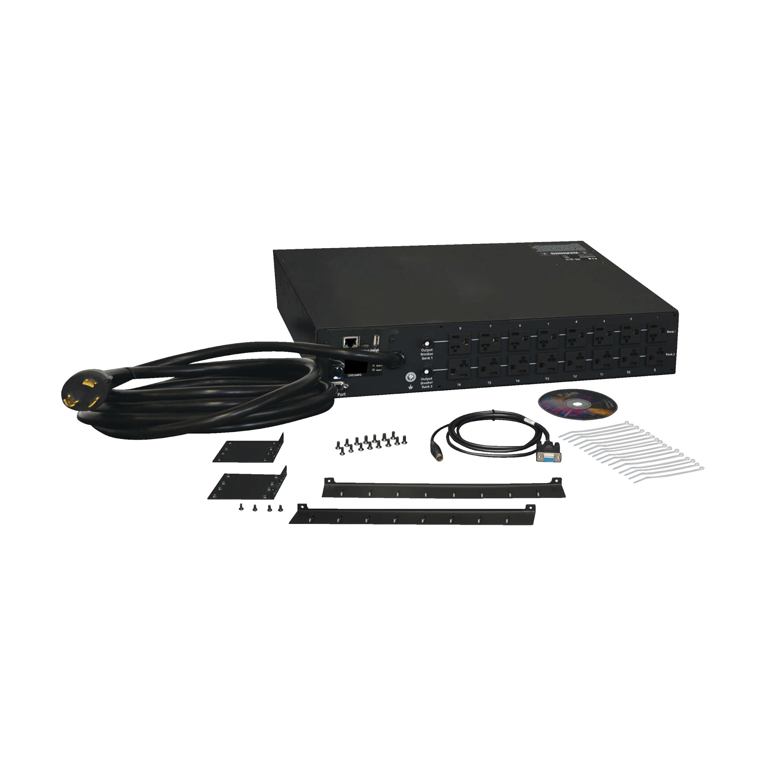 2U Single-Phase Monitored PDU - Outlets (16 5-15/20R), TAA | Eaton