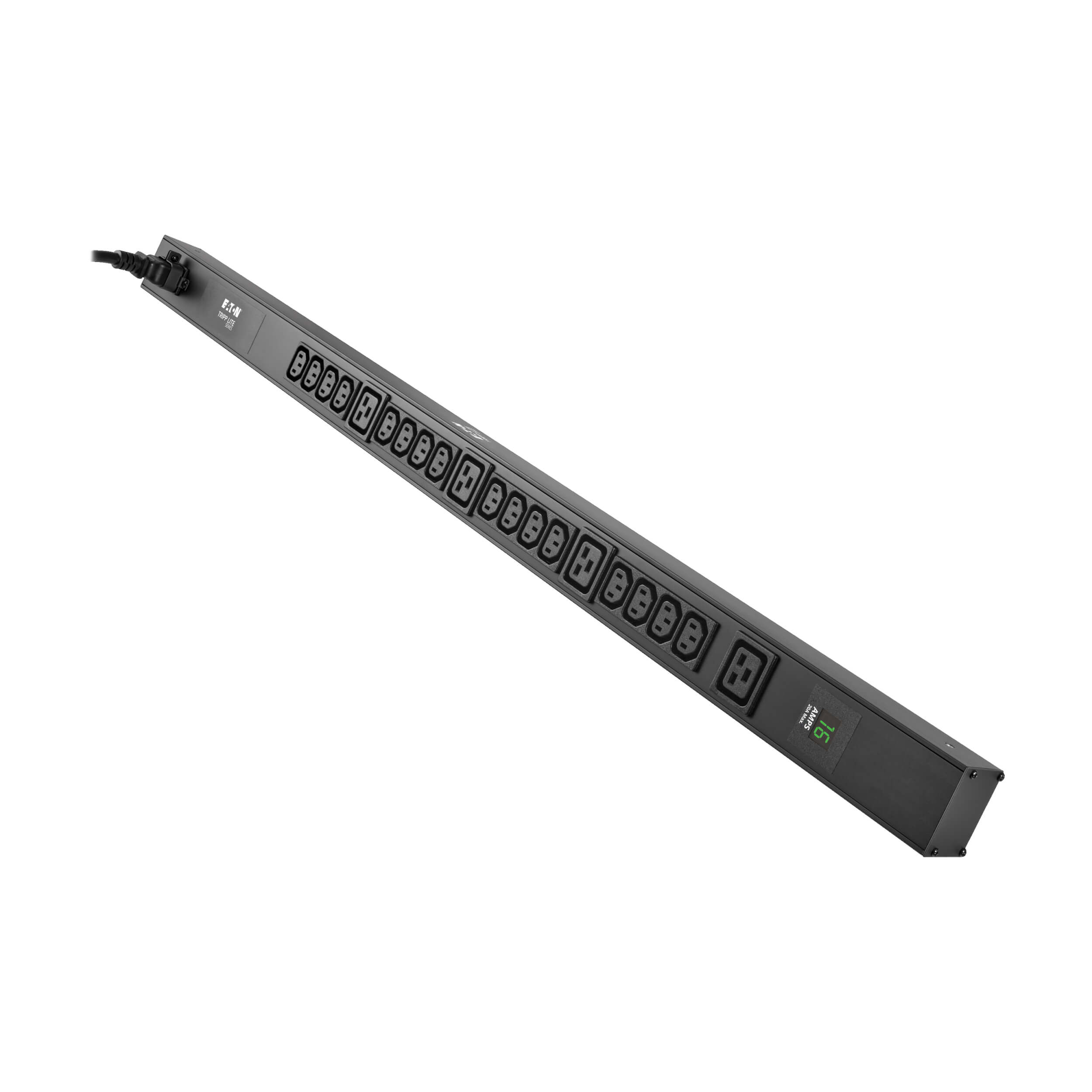 Single-Phase Metered PDU, 3800W, 240V, 16xC13, 4xC19 Outlets, 0U | Eaton