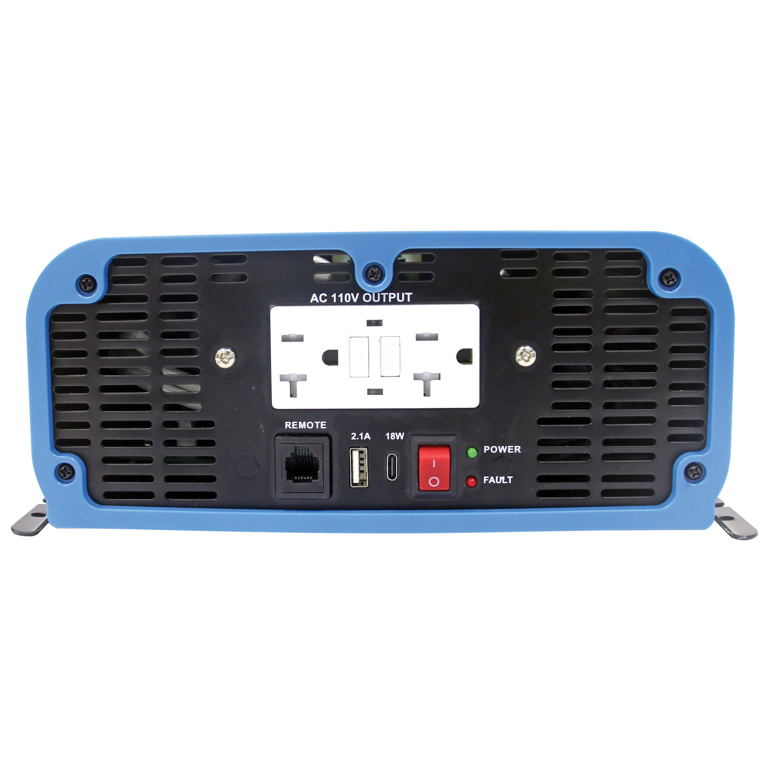2000W Heavy-Duty Compact Power Inverter, 2x AC, USB Charging, Remote ...