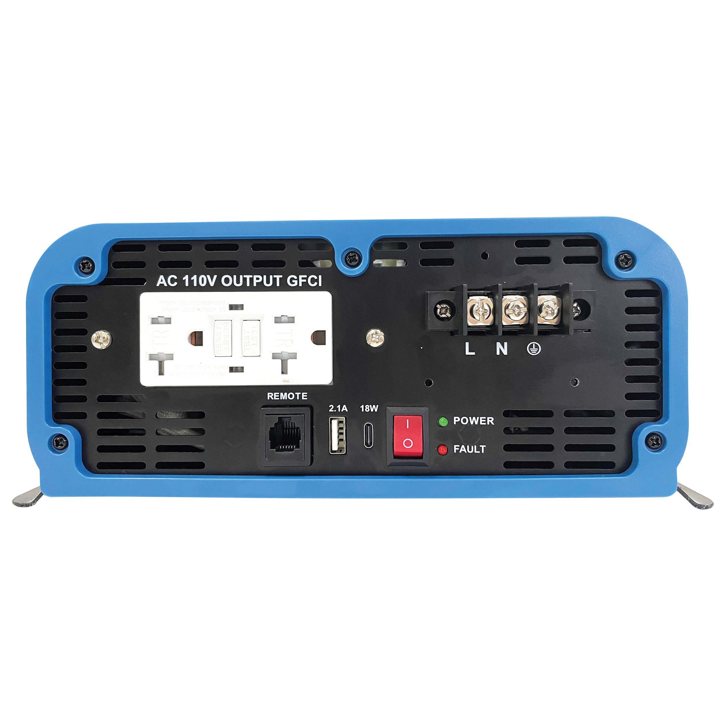 3000W Heavy-Duty Compact Power Inverter, 4x AC, USB Charging, Remote ...