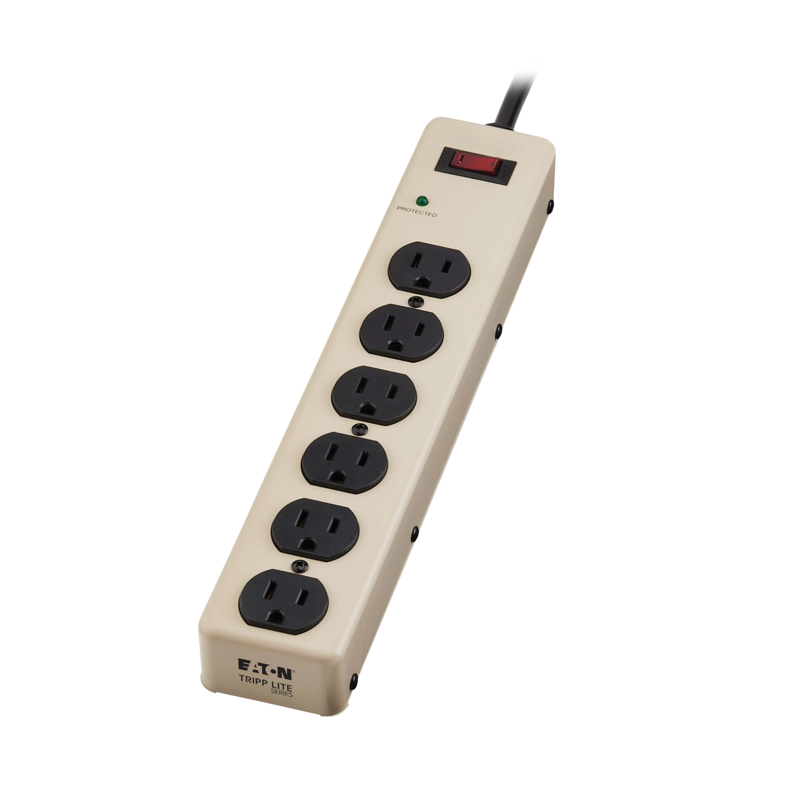 6 Outlet Commercial-Grade Surge Protector, 6-ft Cord | Eaton