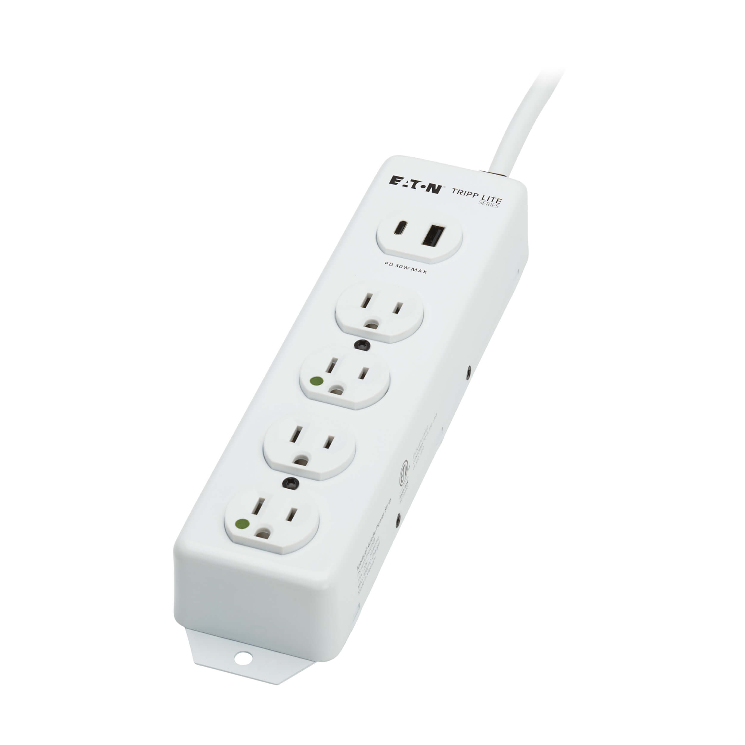 Medical-Grade Power Strip, UL 1363, 4 Outlets, 15ft Cord, USB Charger ...