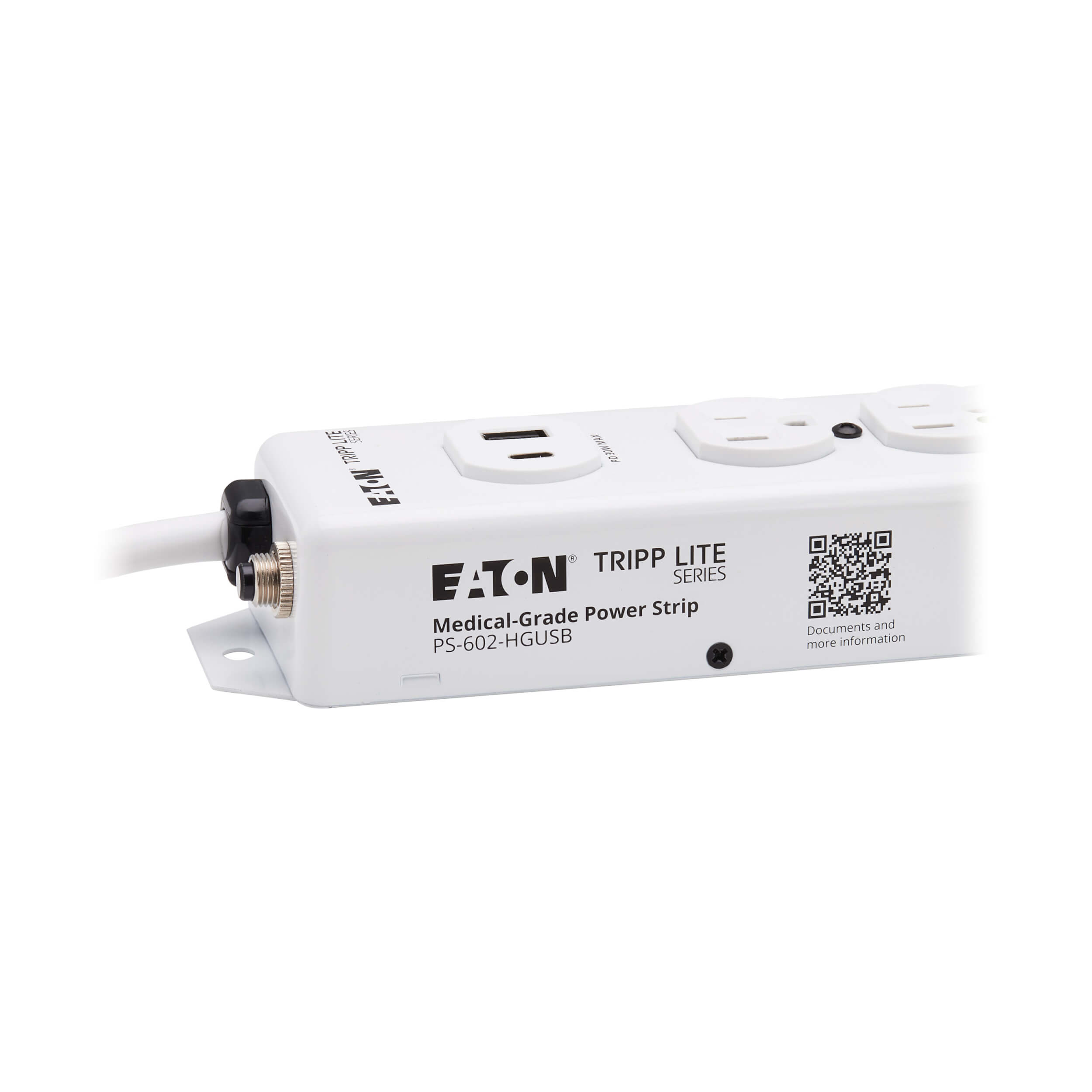 Medical-Grade Power Strip, UL 1363, 6 Outlets, 2ft Cord, USB Charger ...