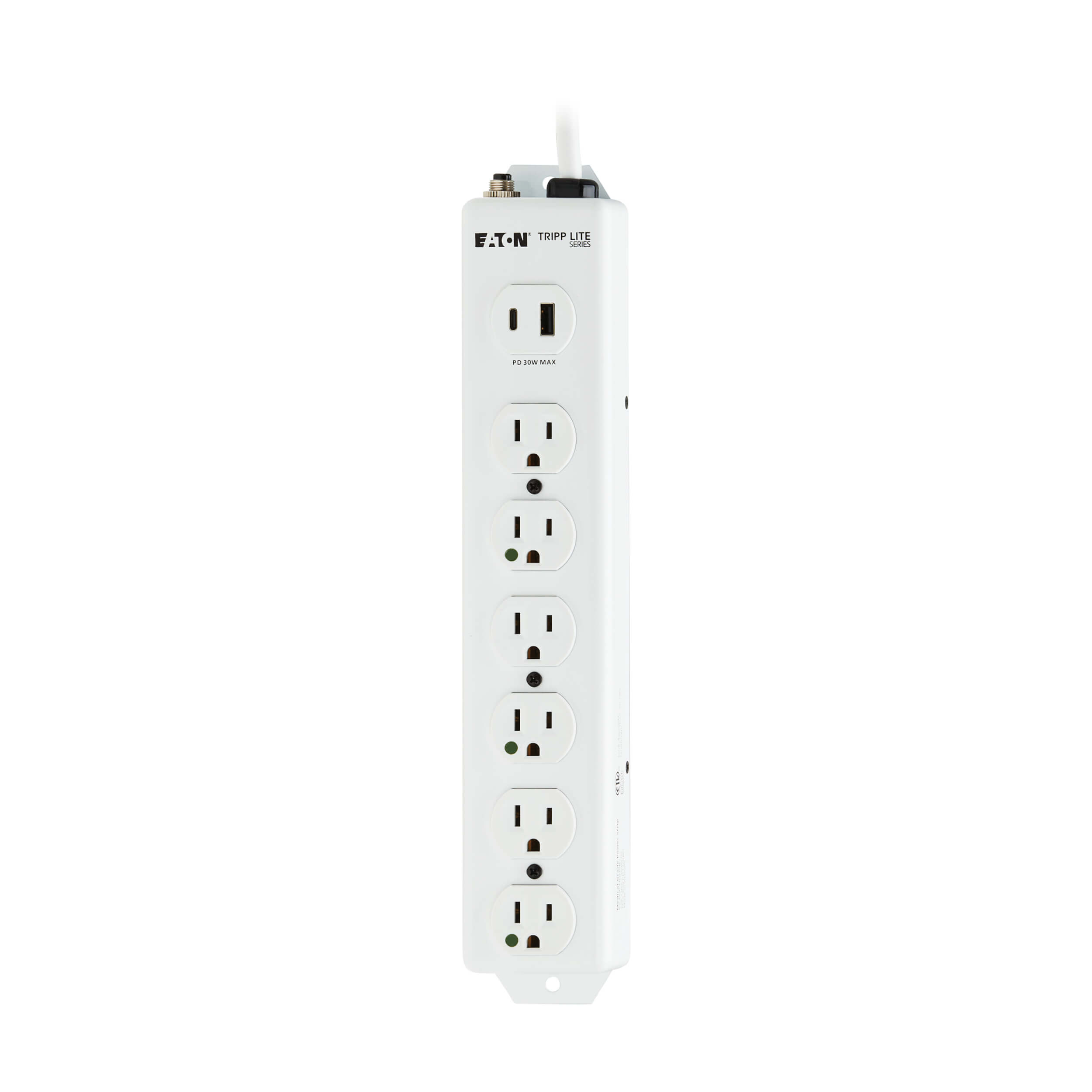 Medical-Grade Power Strip, UL 1363, 6 Outlets, 6ft Cord, USB Charger ...