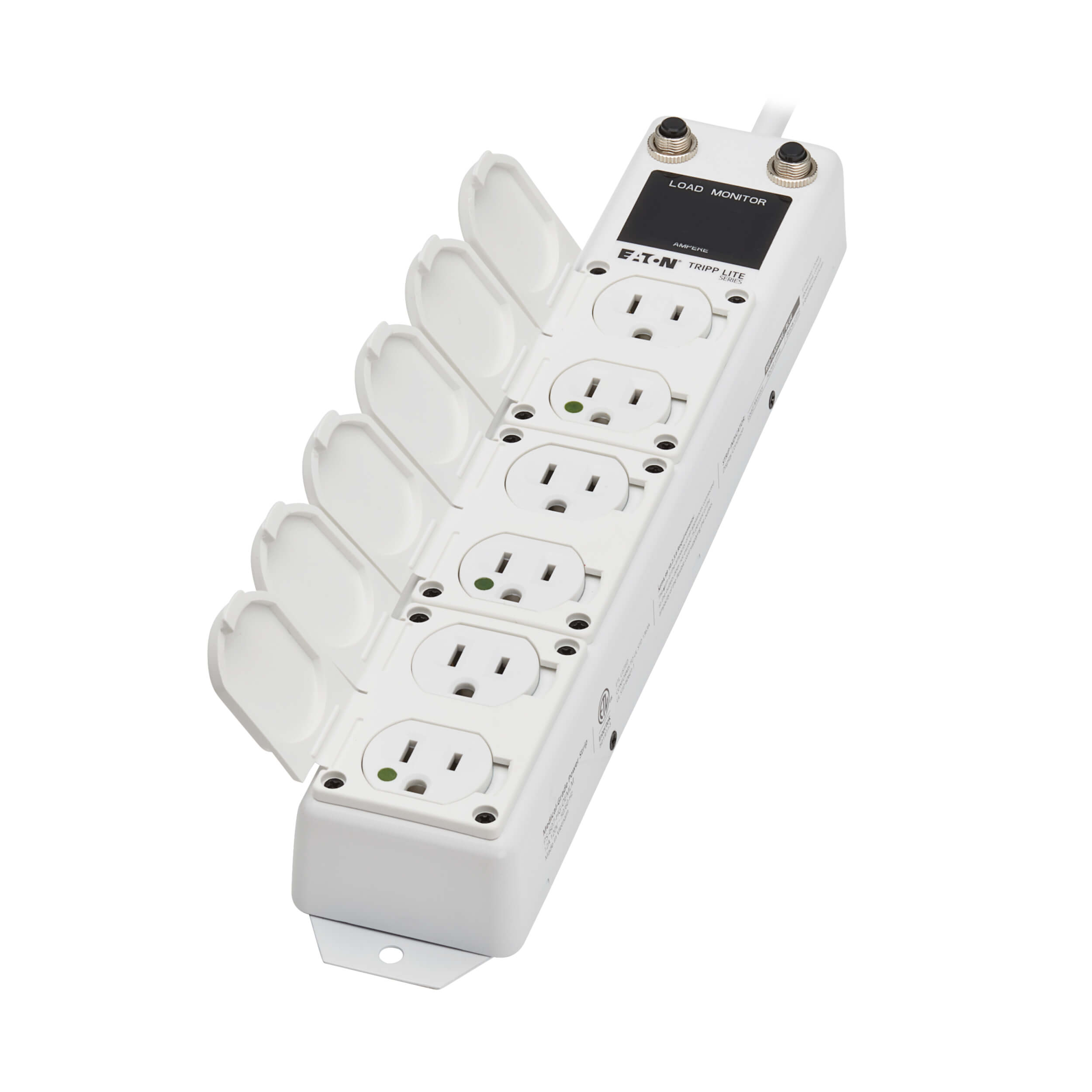 Medical-Grade Power Strip, UL 1363A, 6 Outlets, 7ft Cord, Load Monitor ...