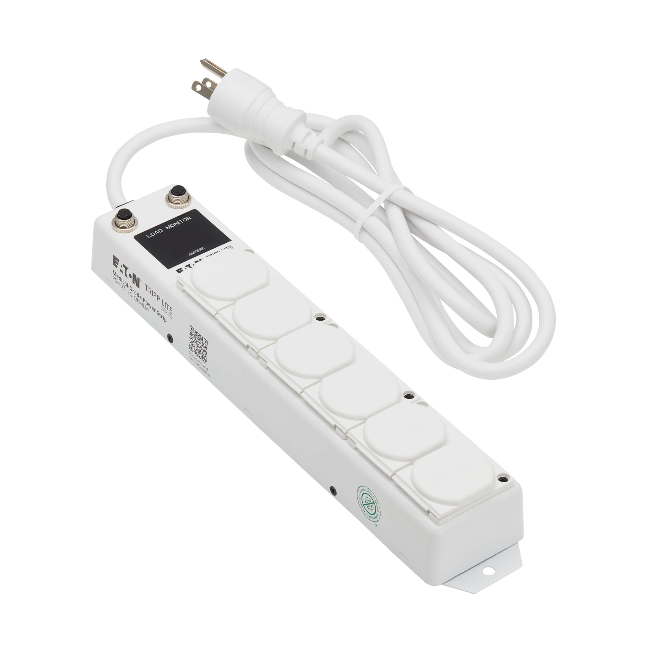 Medical-Grade Power Strip, UL 1363A, 6 Outlets, 7ft Cord, Load Monitor | Eaton