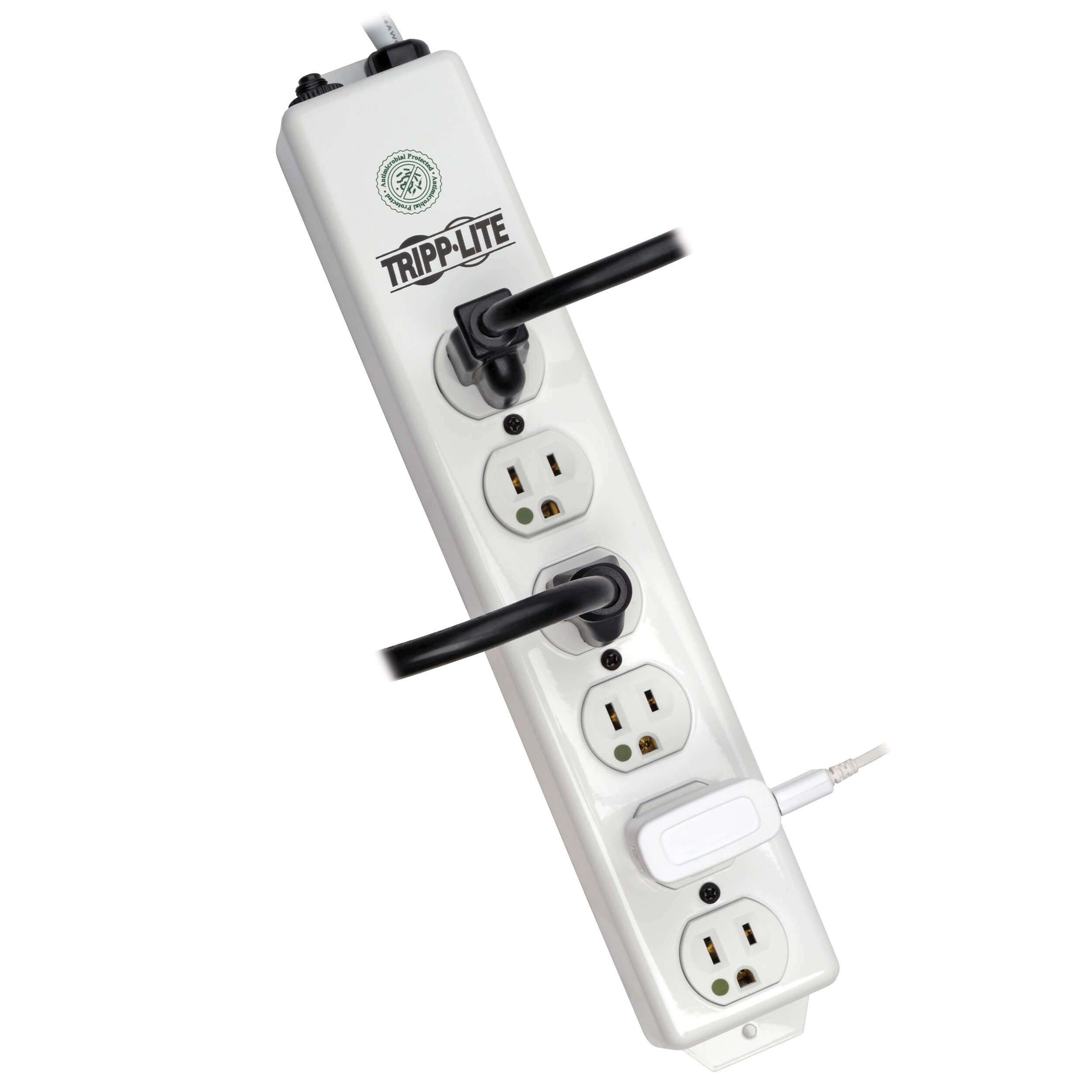 Hospital-Grade Power Strip, UL 1363, 6x Green Dot Outlets ...