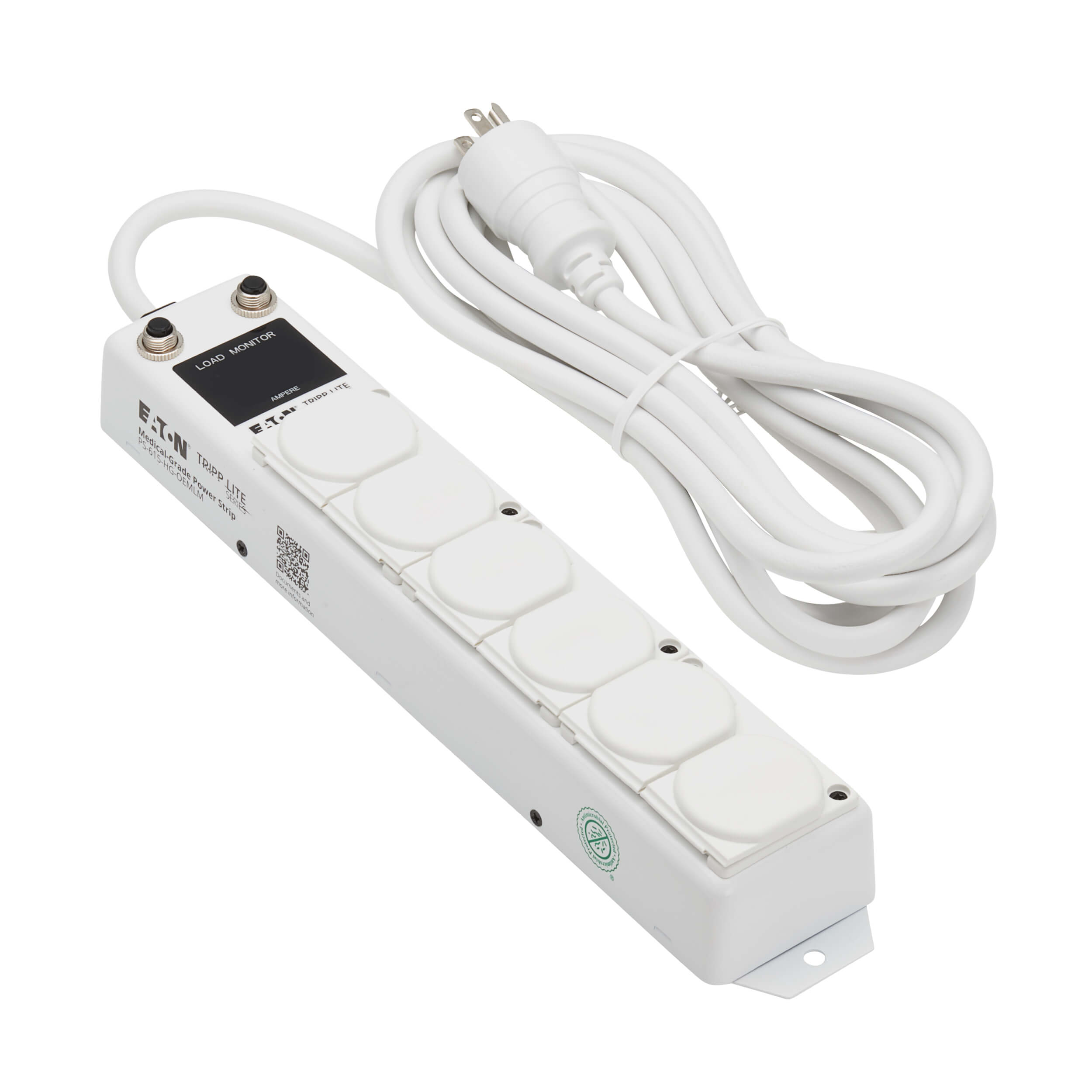 Medical-Grade Power Strip, UL 1363A, 6 Outlets, 15ft Cord, Load Monitor | Eaton
