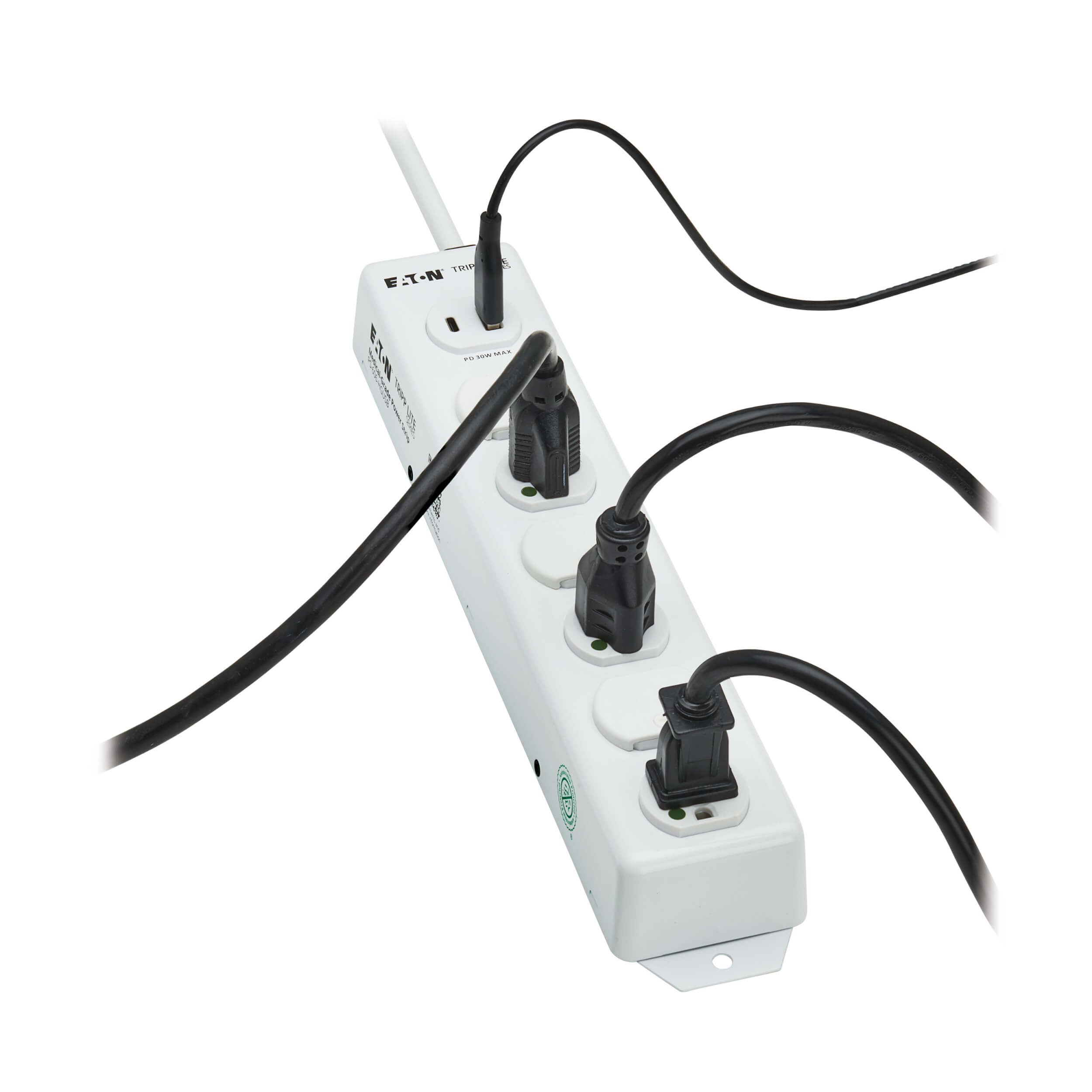 Medical-Grade Power Strip, UL 1363, 6 Outlets, 15ft Cord, USB Charger | Eaton