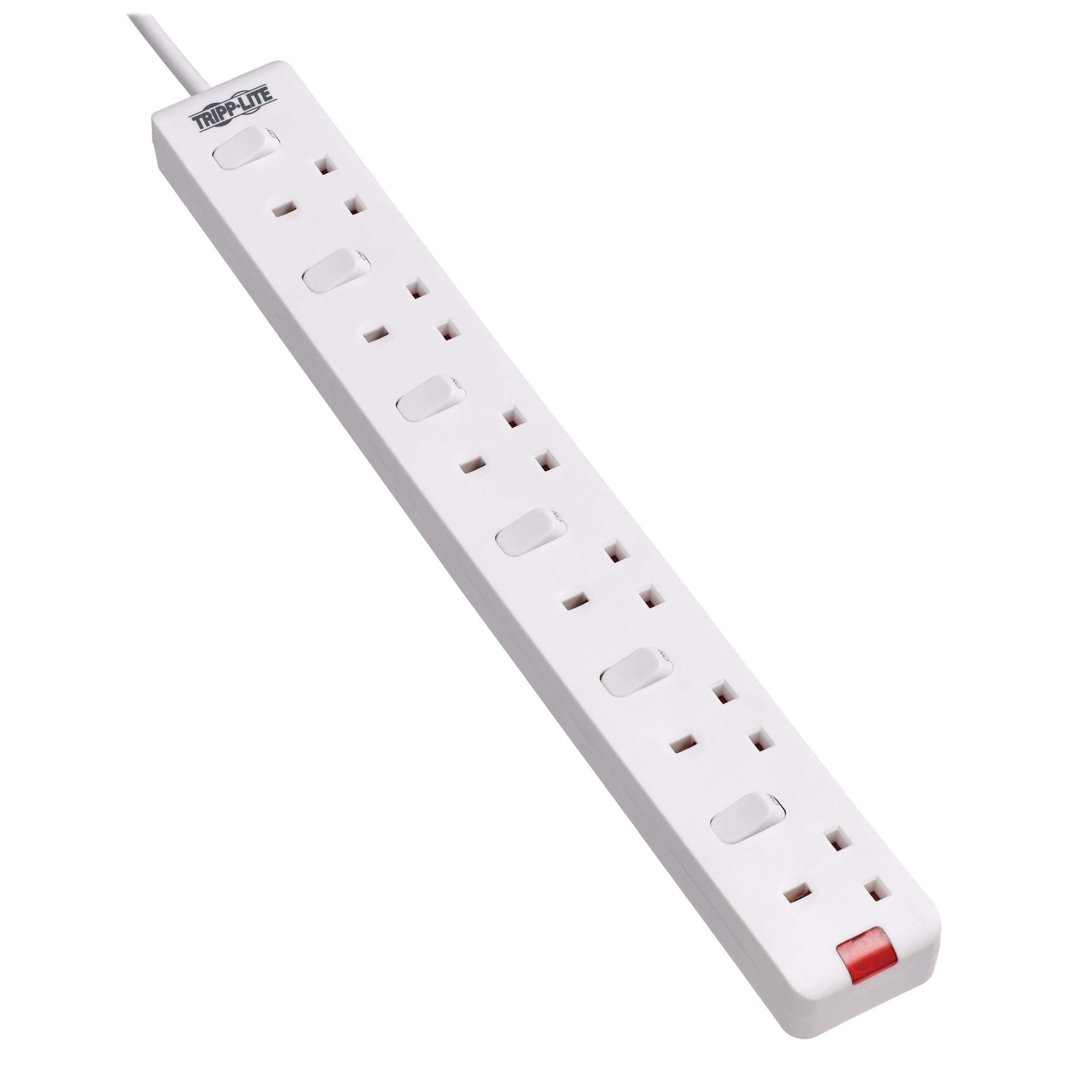 6-Outlet Power Strip - UK Outlets, Individually Switched, 220-250V | Eaton
