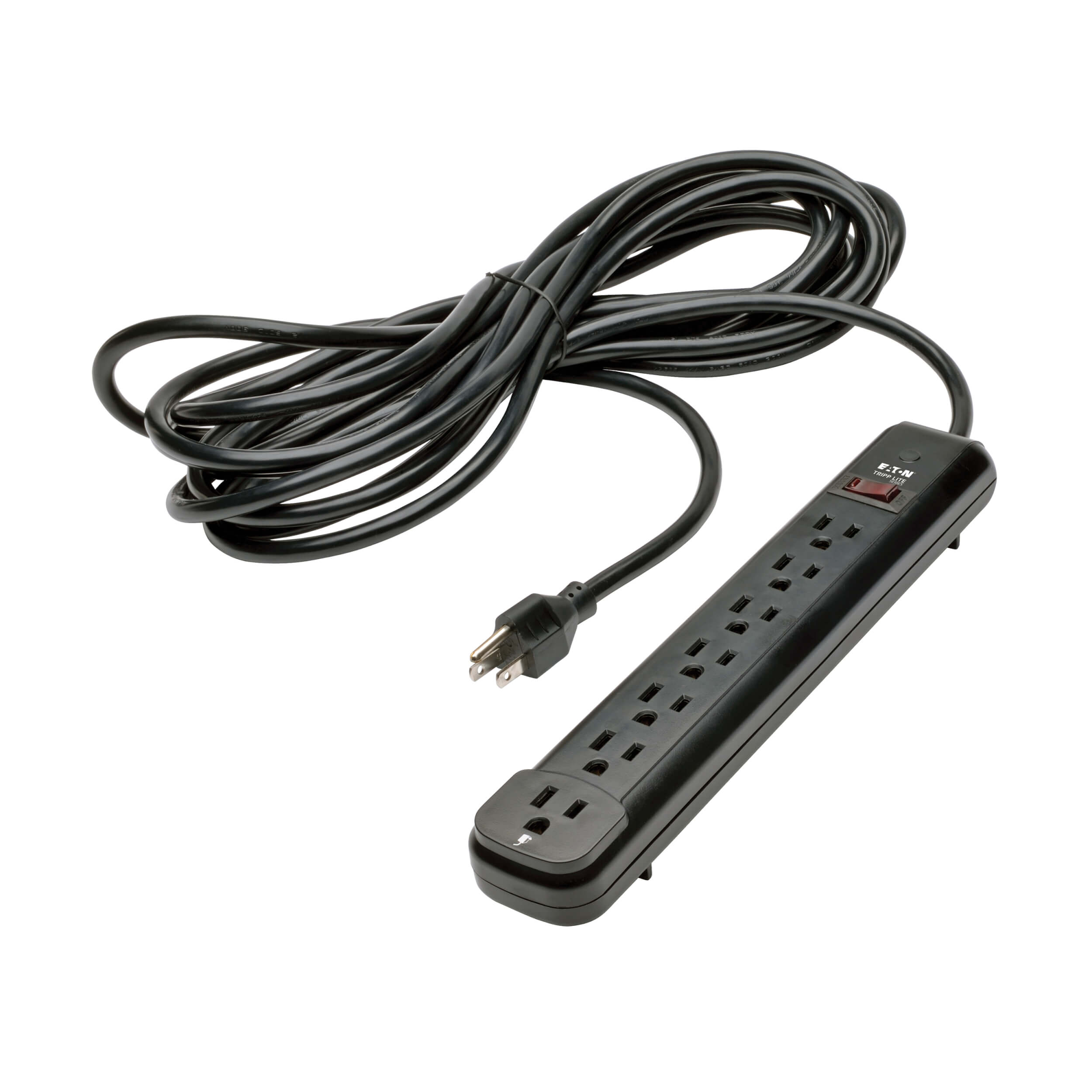 Power It! 7-Outlet Power Strip, 25 ft. Cord, Black Housing | Eaton