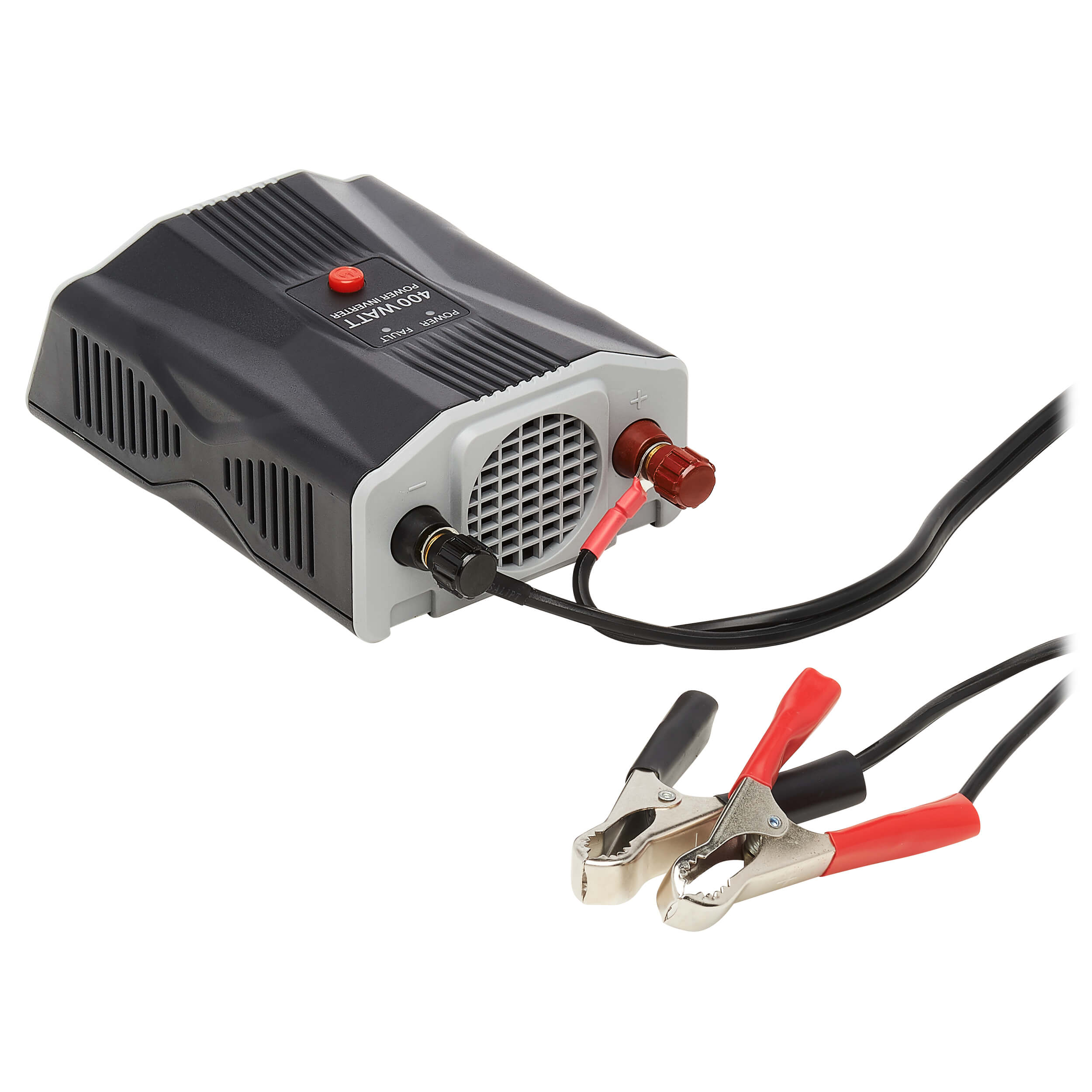 400W Ultra-Compact Car Inverter with 2x AC, 2x USB, 3.1A/Battery Cables ...