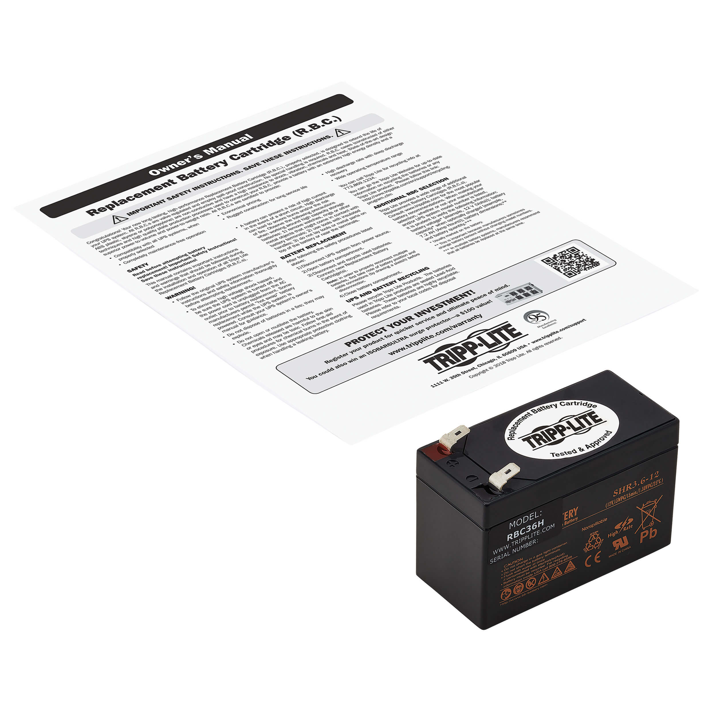 Replacement Battery for AVR550U and AVRX550U UPS Systems | Eaton