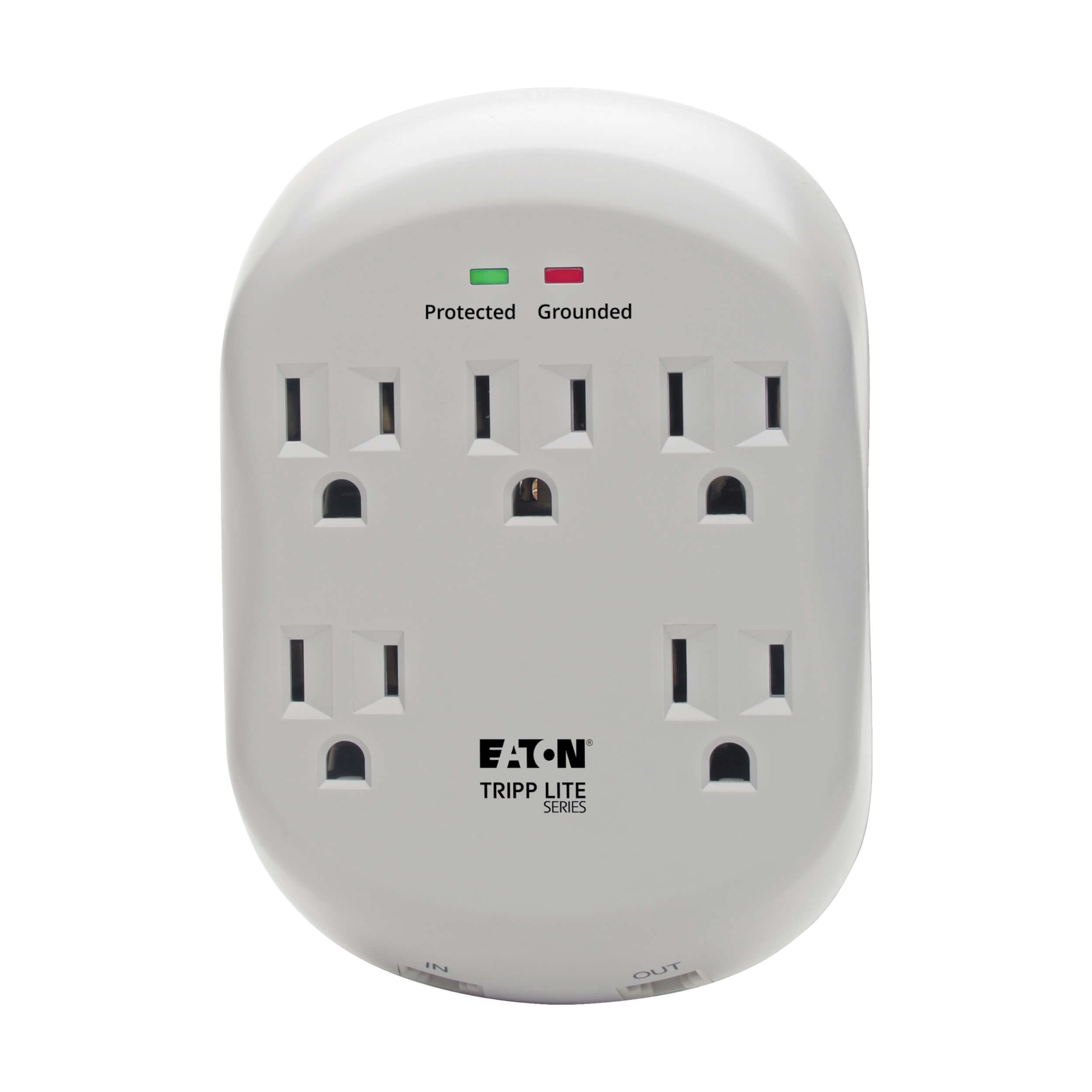 Surge Protector, Direct Plug In, 5 Outlet, 1080 Joules, RJ11 | Eaton