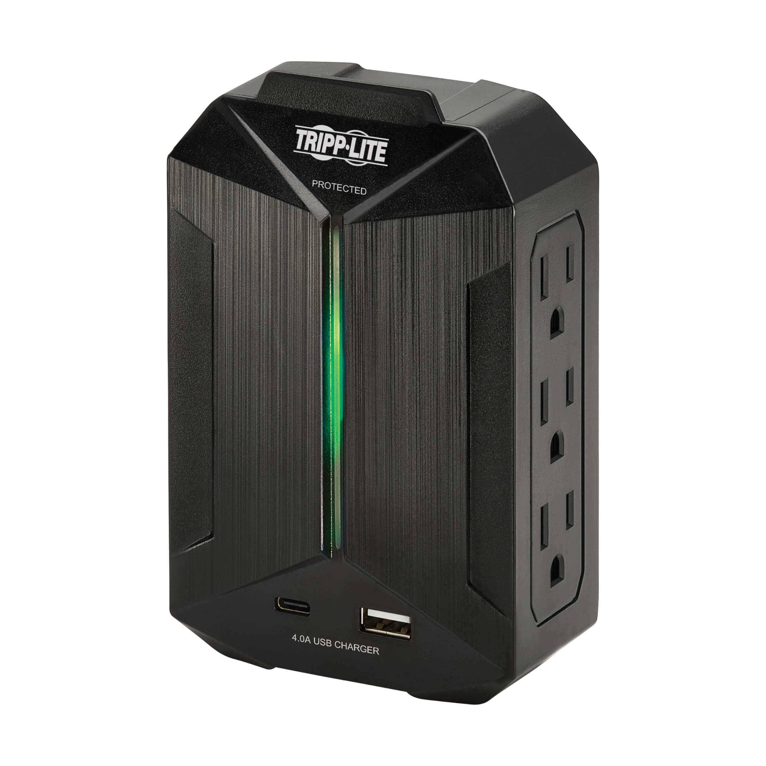 Surge Protector, 6 Outlet, 490 Joules, Direct Plug in with USB and LED ...