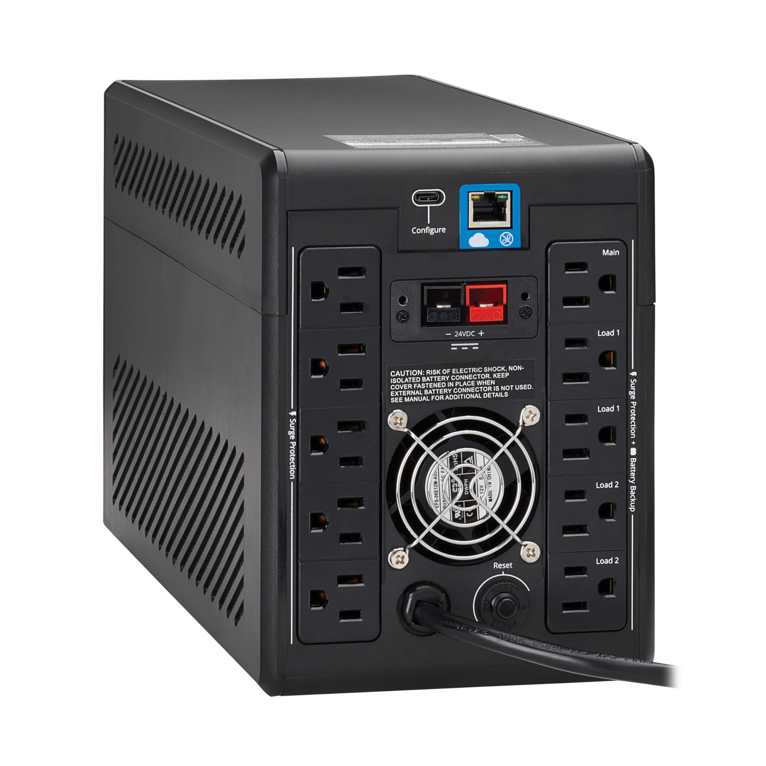 Line-Interactive Cloud-Connected UPS, 120V, 1440VA 1000W, 10 Outlets ...
