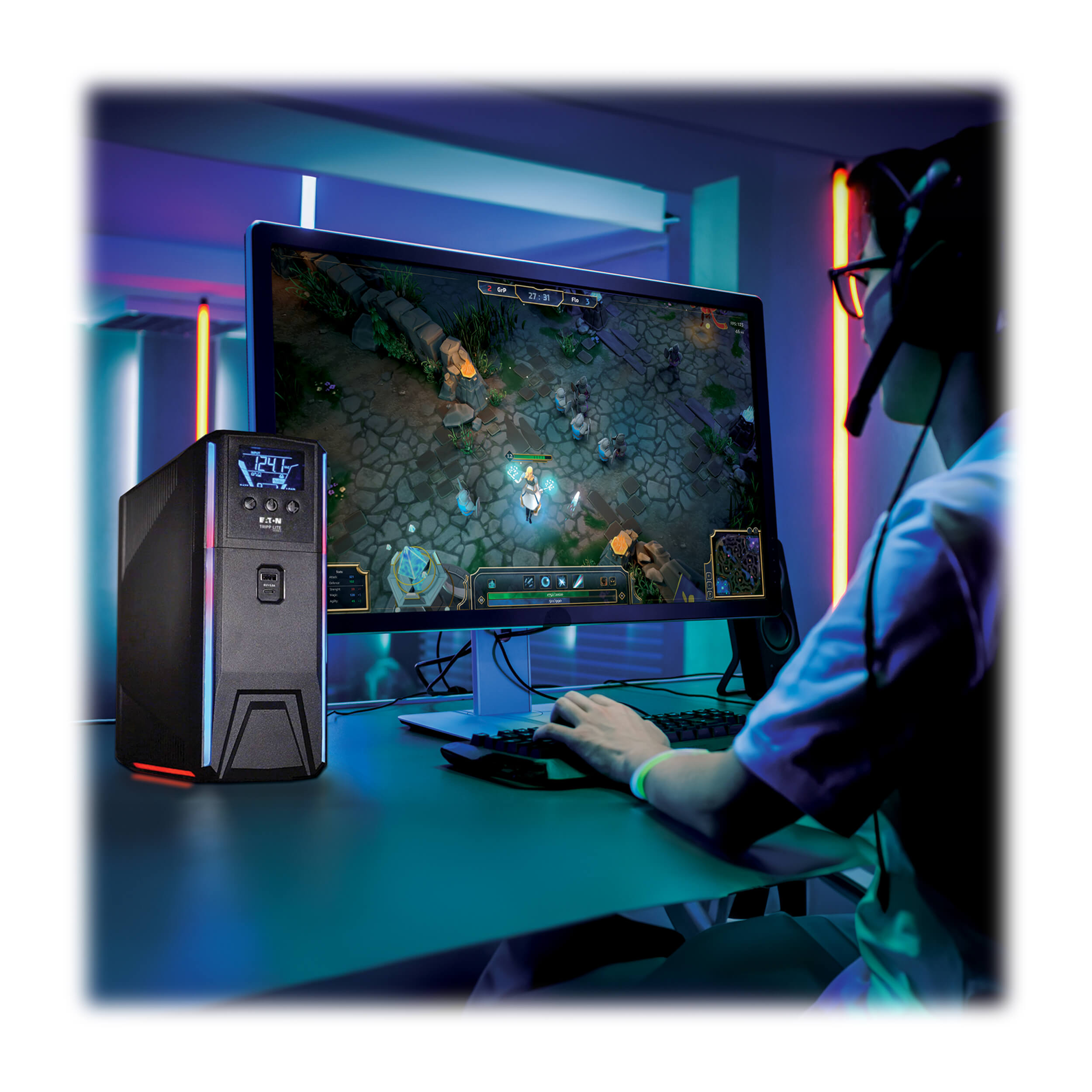 Line Interactive Gaming UPS System, 120V, 1500VA | Eaton